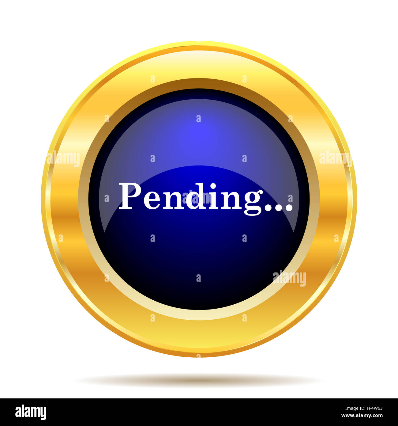 Pending icon. Internet button on white background Stock Photo - Alamy