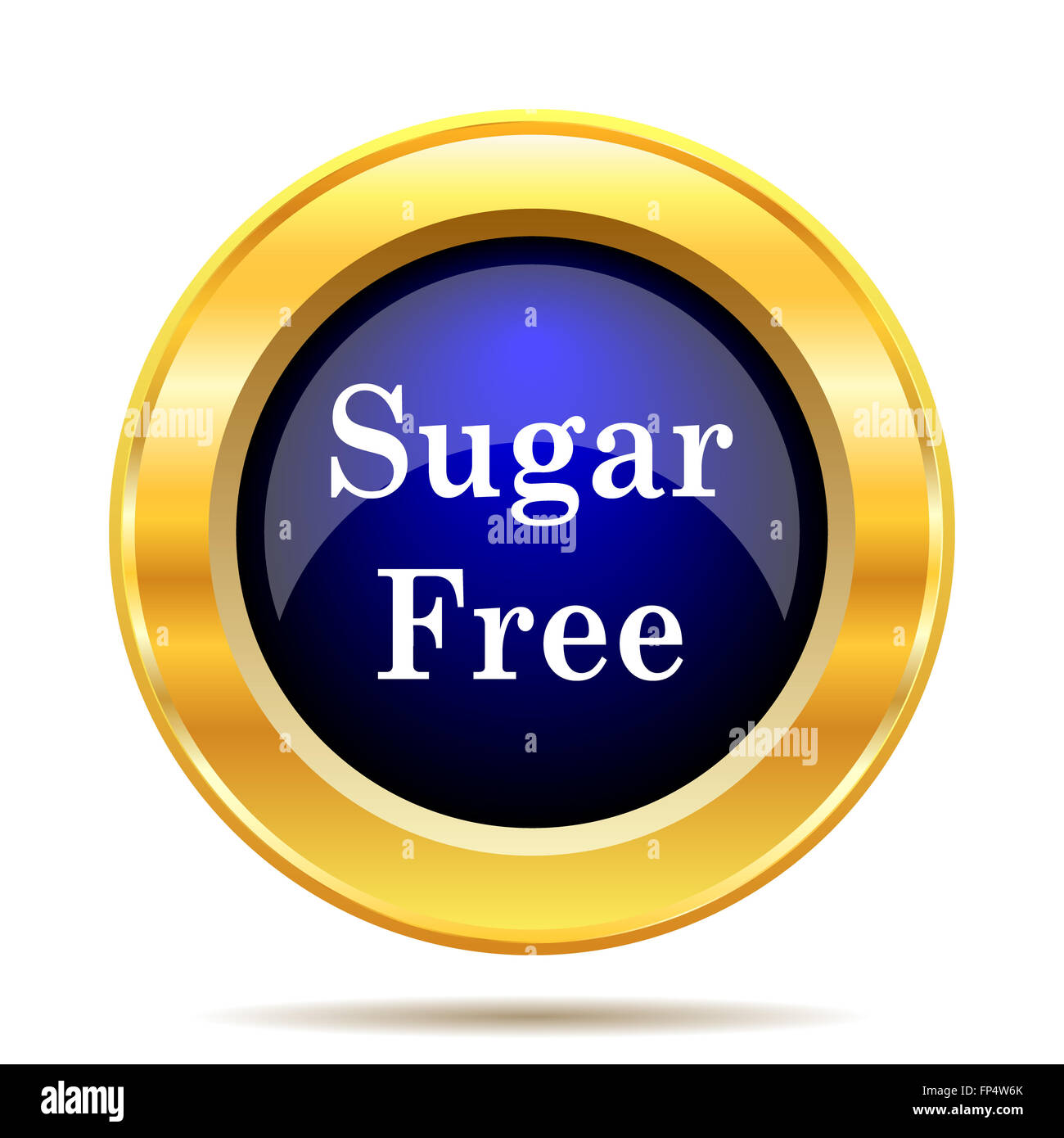 Sugar free icon. Internet button on white background Stock Photo - Alamy