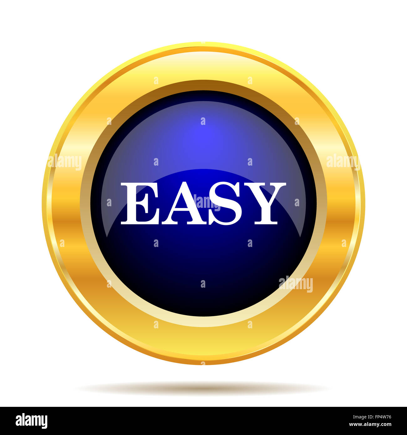 Easy icon. Internet button on white background Stock Photo - Alamy