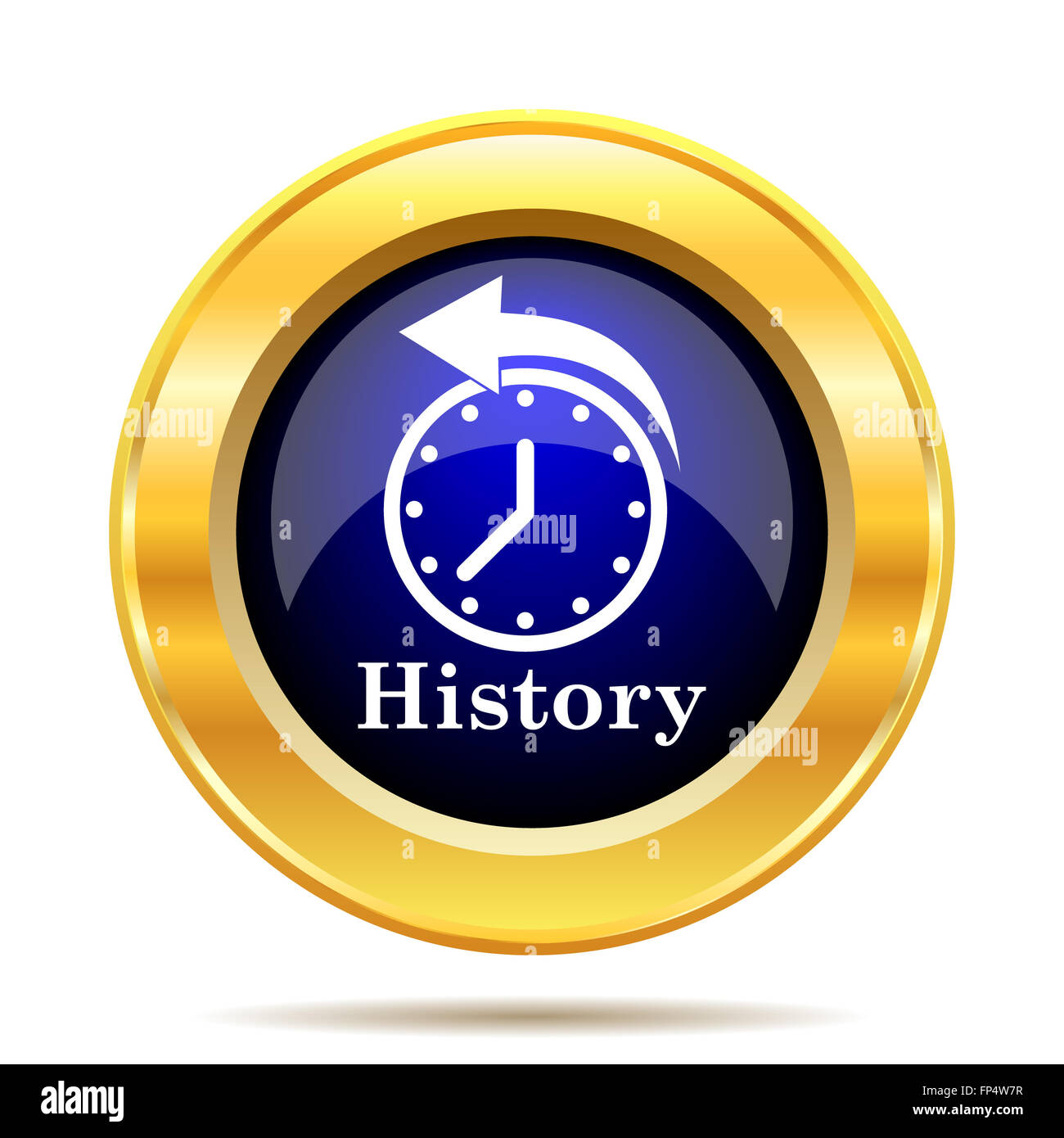 History icon. Internet button on white background Stock Photo - Alamy