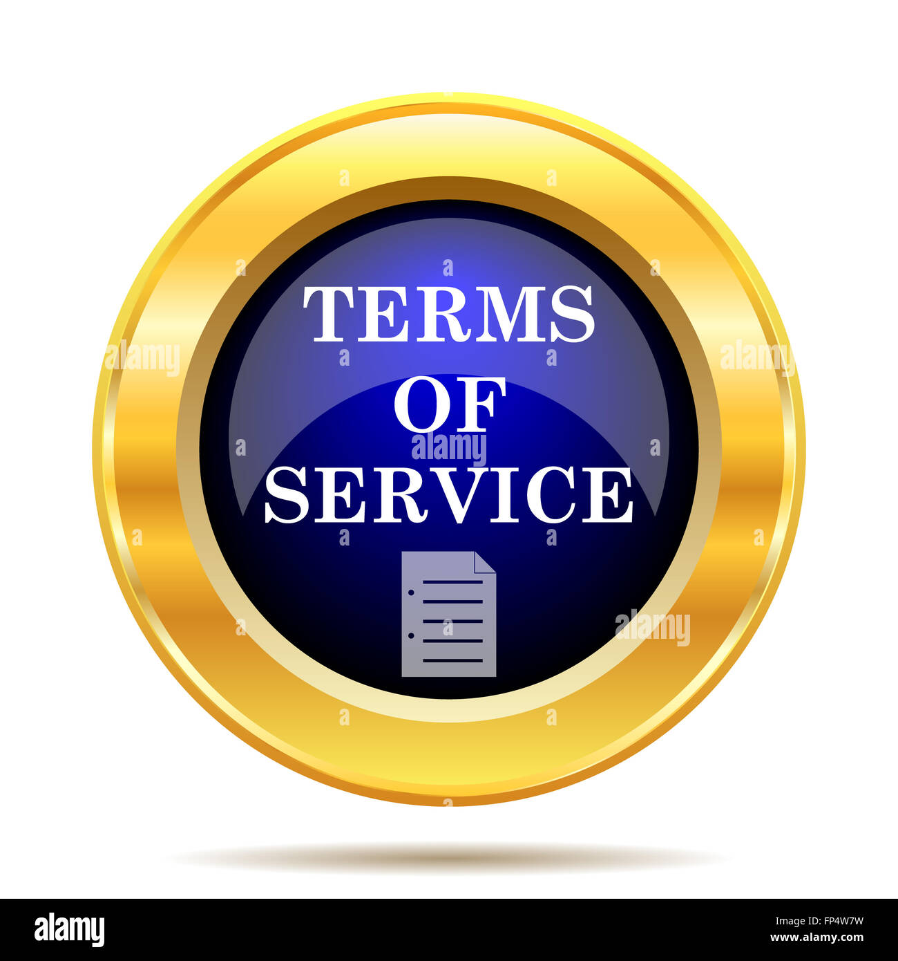Terms of service icon. Internet button on white background Stock Photo ...