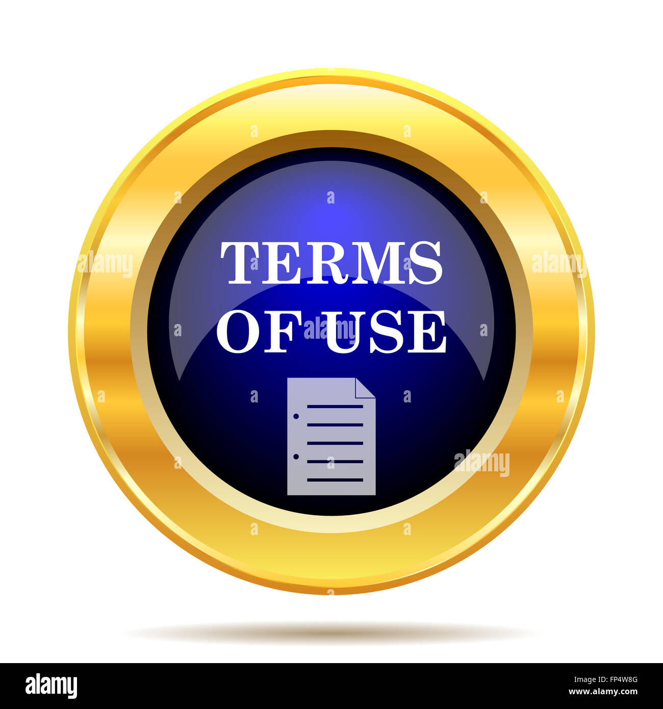 Terms of use icon. Internet button on white background Stock Photo - Alamy