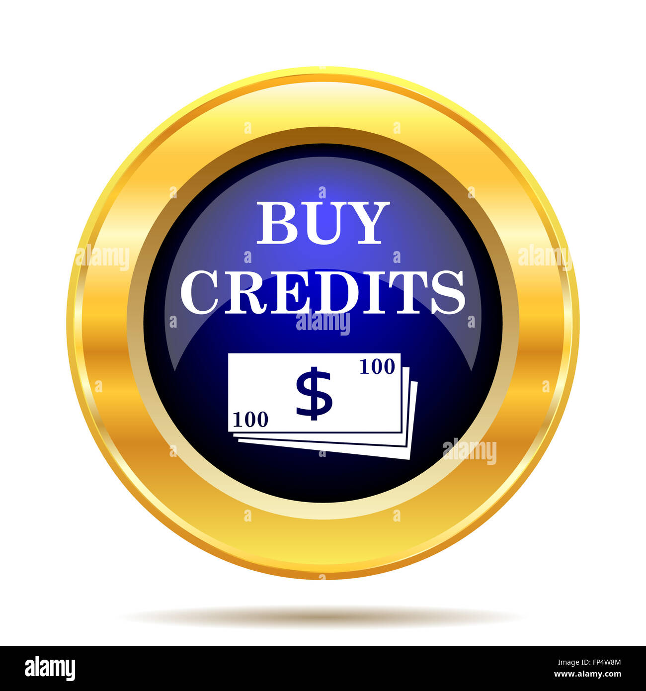 Buy credits icon. Internet button on white background Stock Photo - Alamy