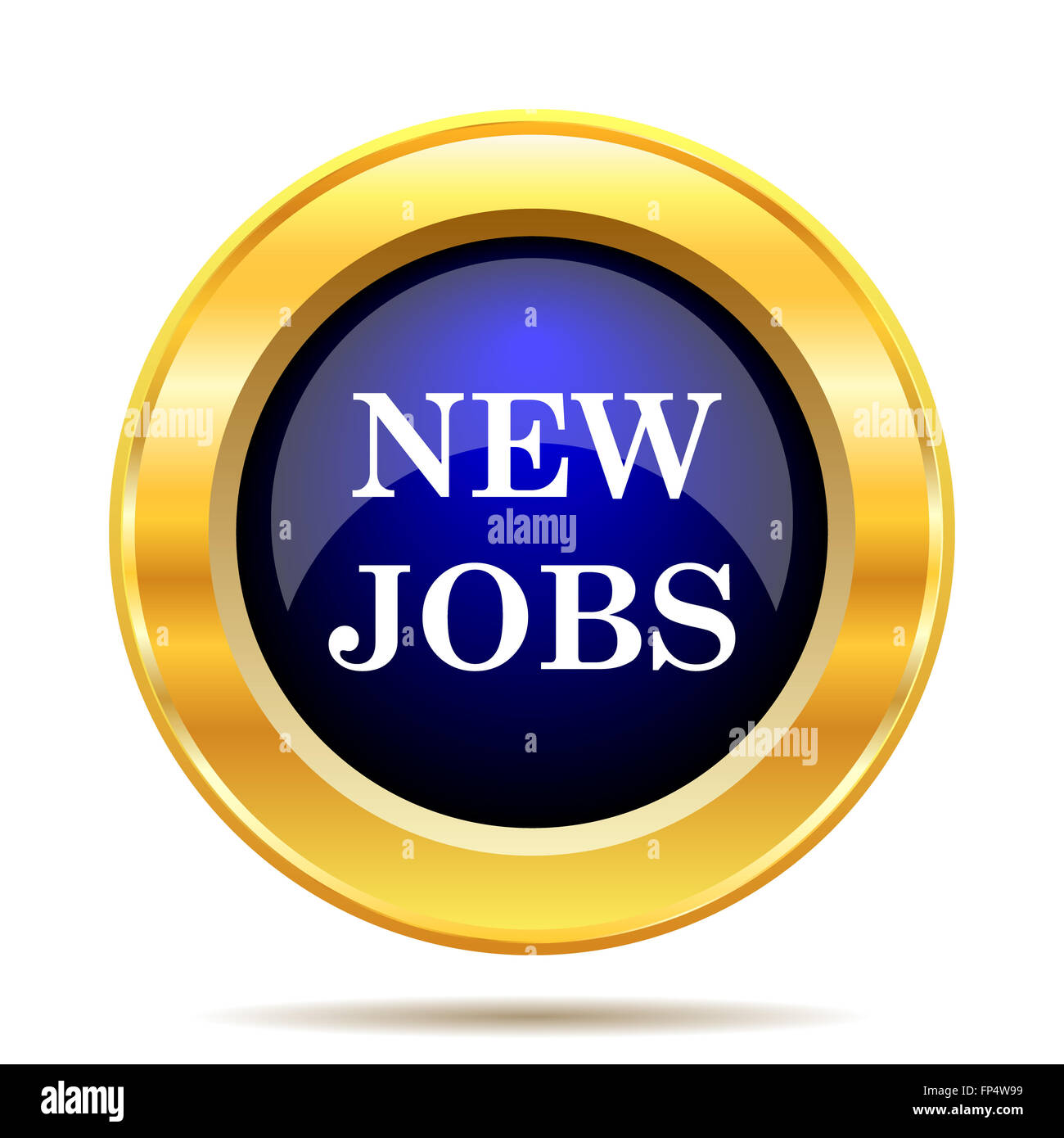 New jobs icon. Internet button on white background Stock Photo - Alamy