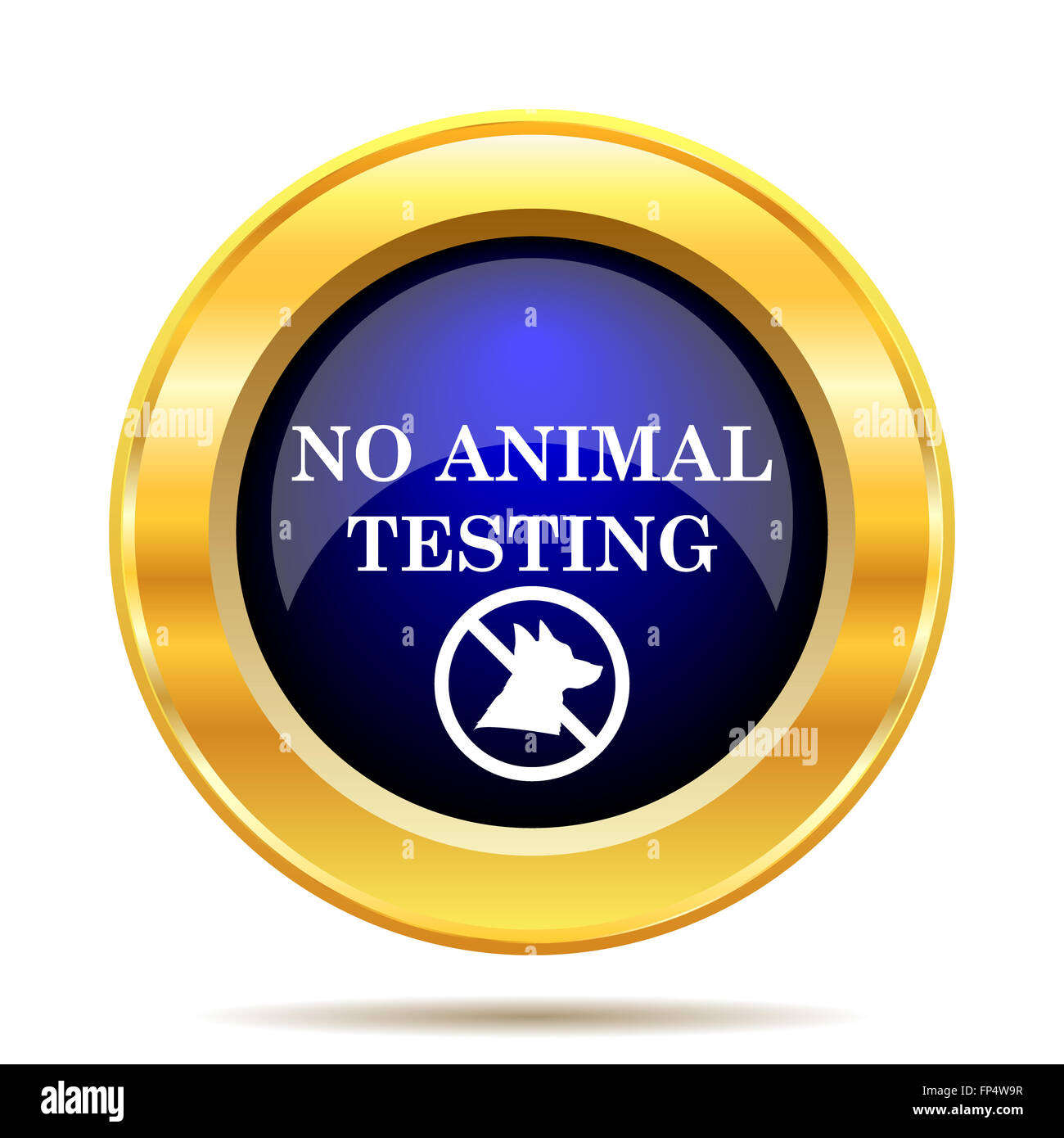 No animal testing icon. Internet button on white background Stock Photo ...