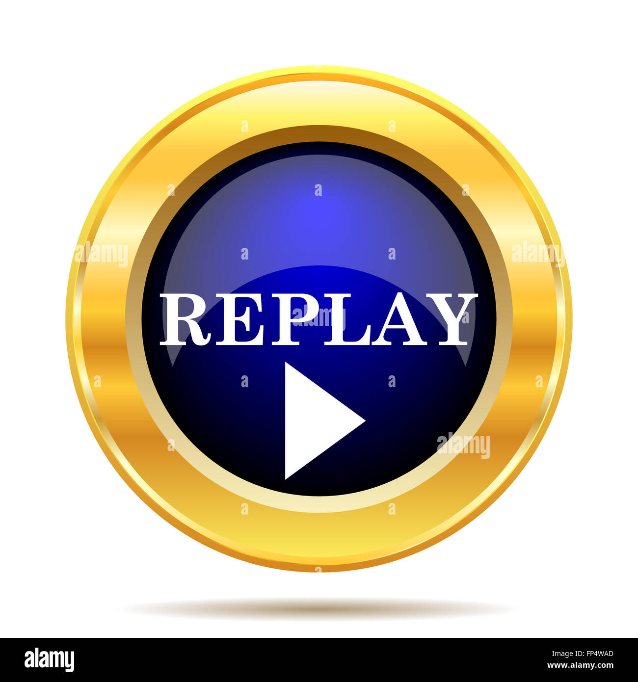 Replay icon. Internet button on white background Stock Photo - Alamy
