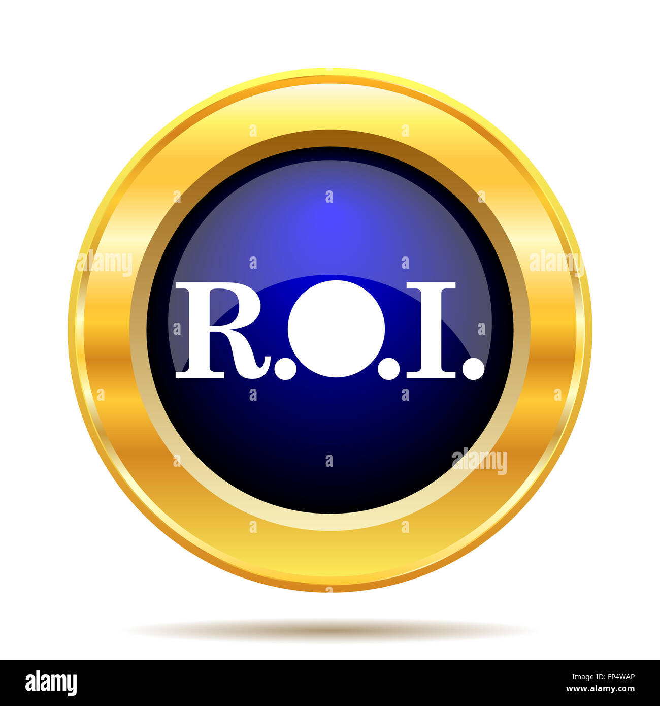 ROI icon. Internet button on white background Stock Photo - Alamy