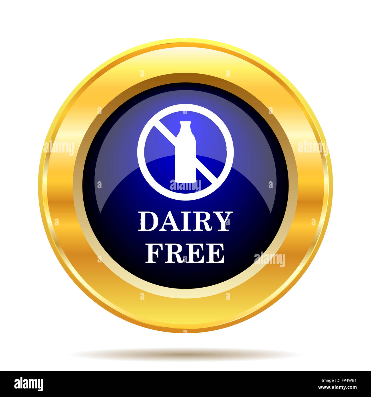 Dairy free icon. Internet button on white background Stock Photo - Alamy