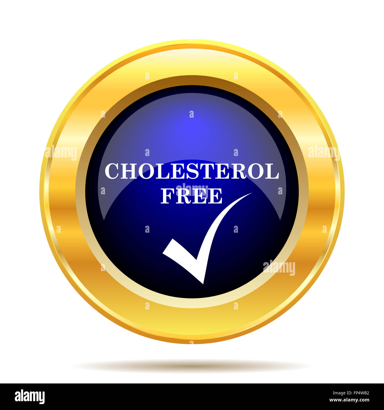 Cholesterol free icon. Internet button on white background Stock Photo ...