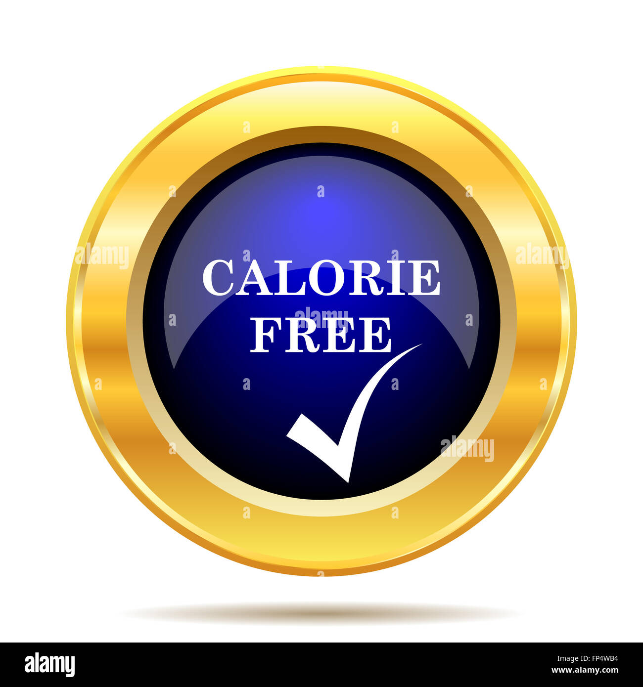 Calorie free icon. Internet button on white background Stock Photo - Alamy
