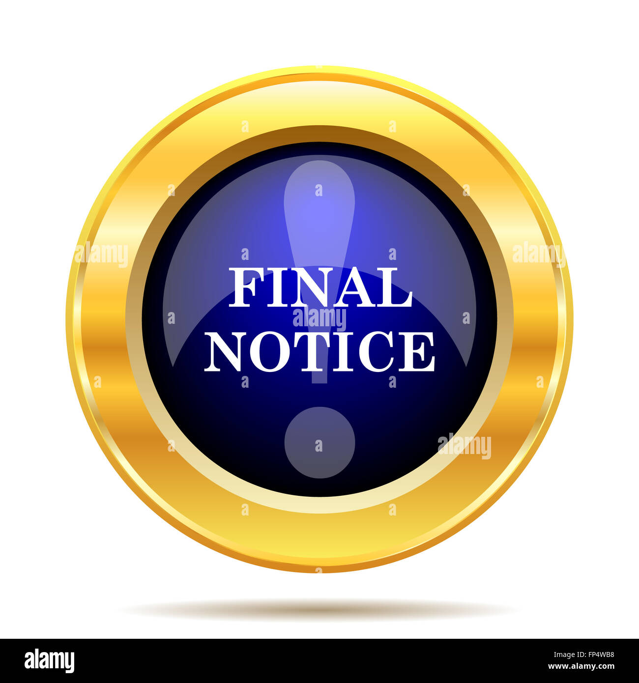 Final notice icon. Internet button on white background Stock Photo - Alamy