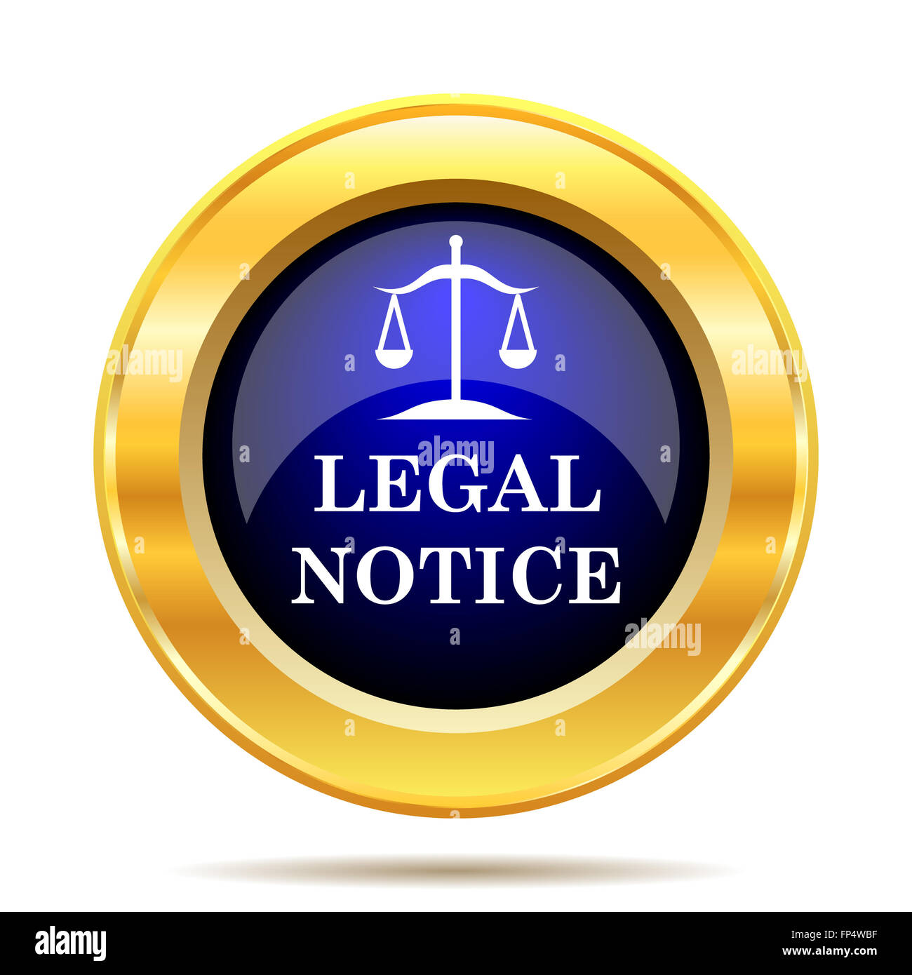 Legal notice icon. Internet button on white background Stock Photo - Alamy