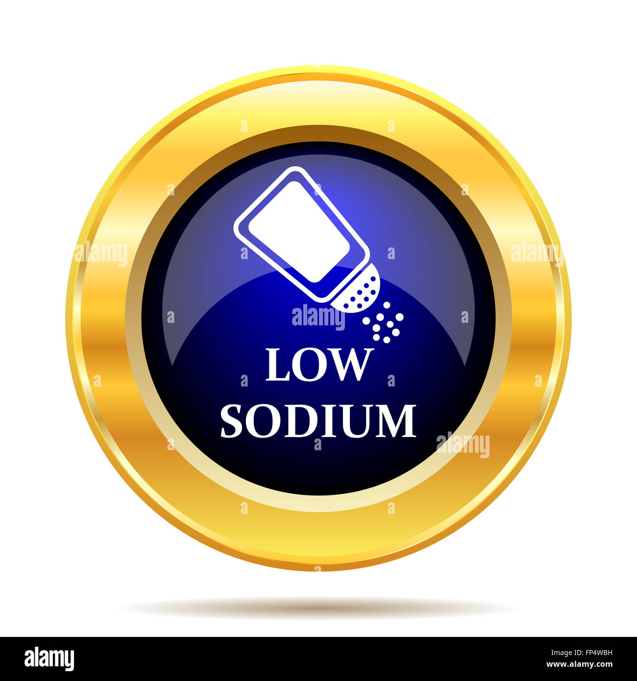 Low sodium icon. Internet button on white background Stock Photo - Alamy