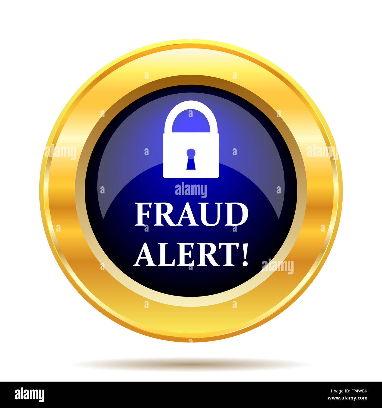 Fraud alert icon. Internet button on white background Stock Photo - Alamy