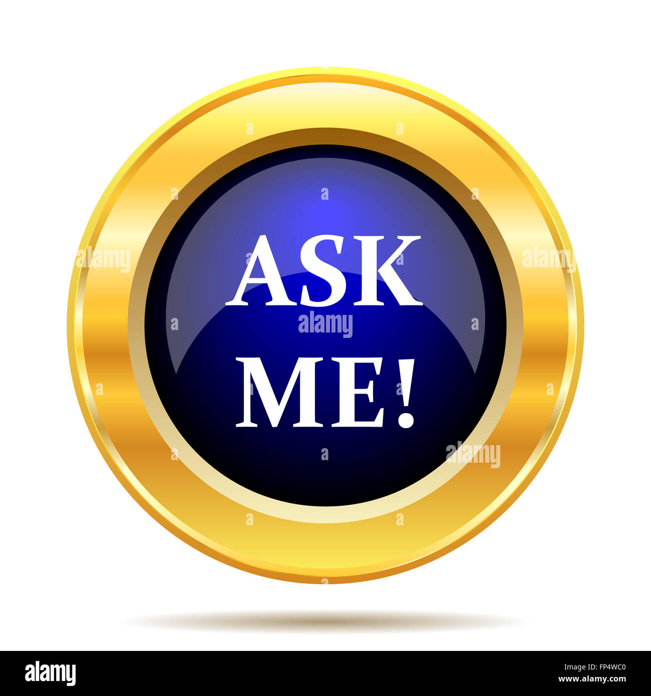 Ask me icon. Internet button on white background Stock Photo - Alamy