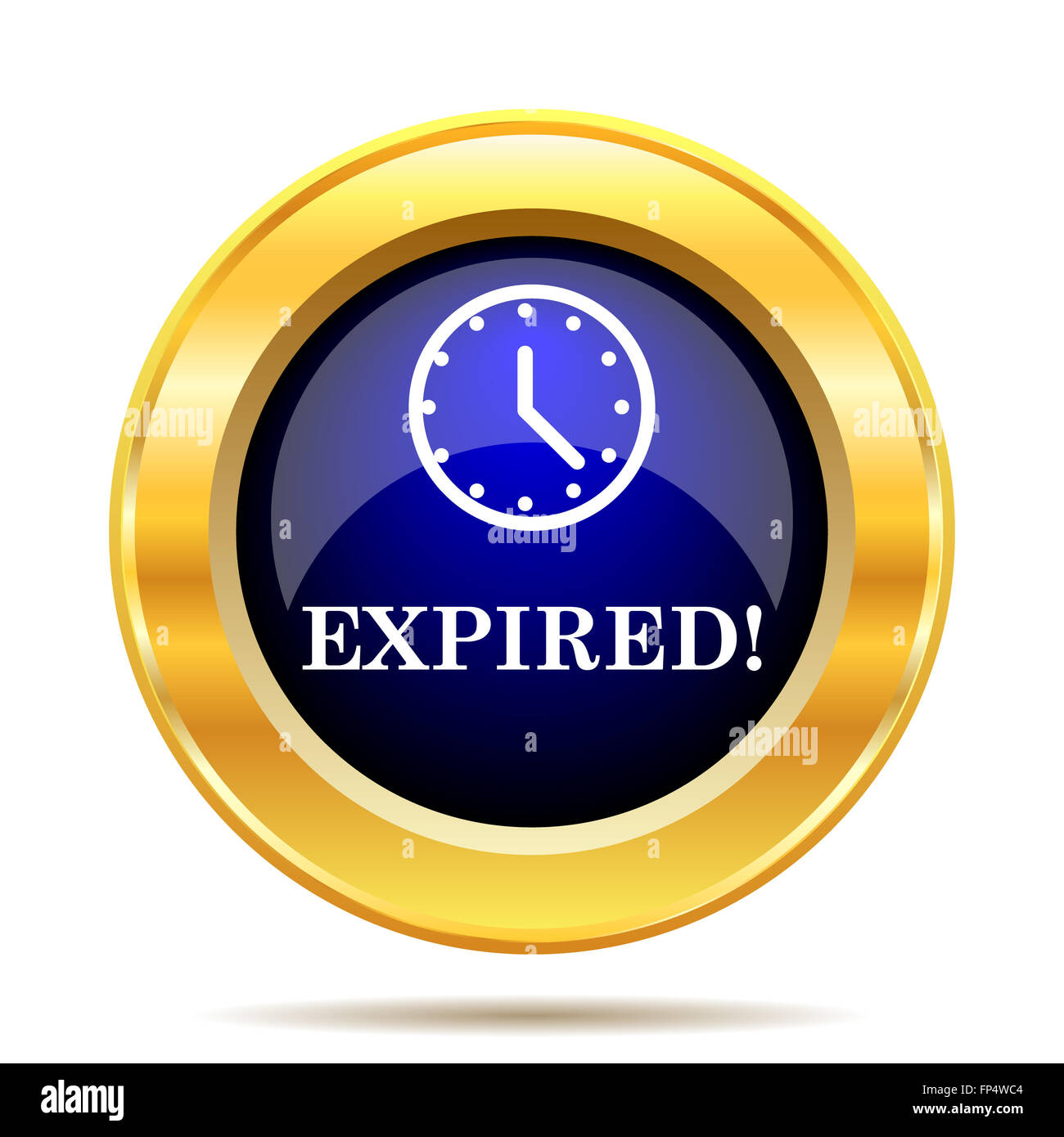 Expired icon. Internet button on white background Stock Photo - Alamy