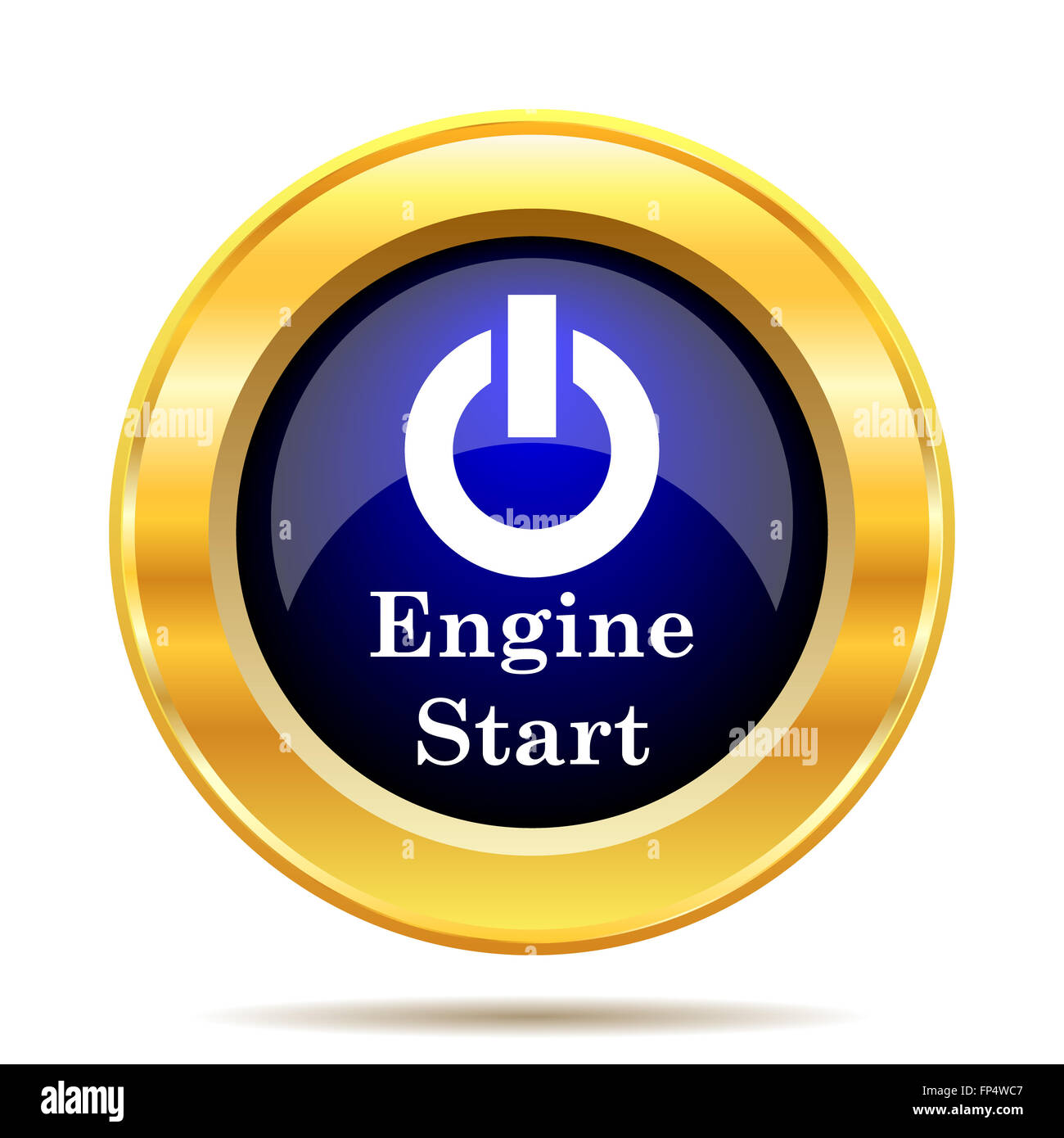 Engine start icon. Internet button on white background Stock Photo - Alamy