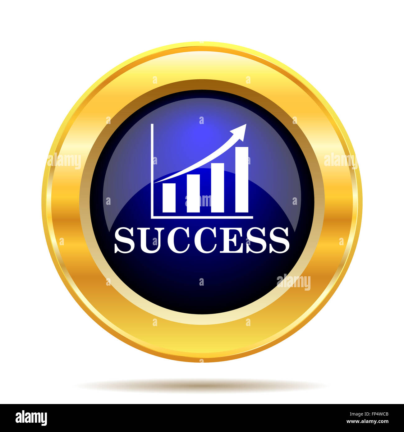 Success icon. Internet button on white background Stock Photo - Alamy