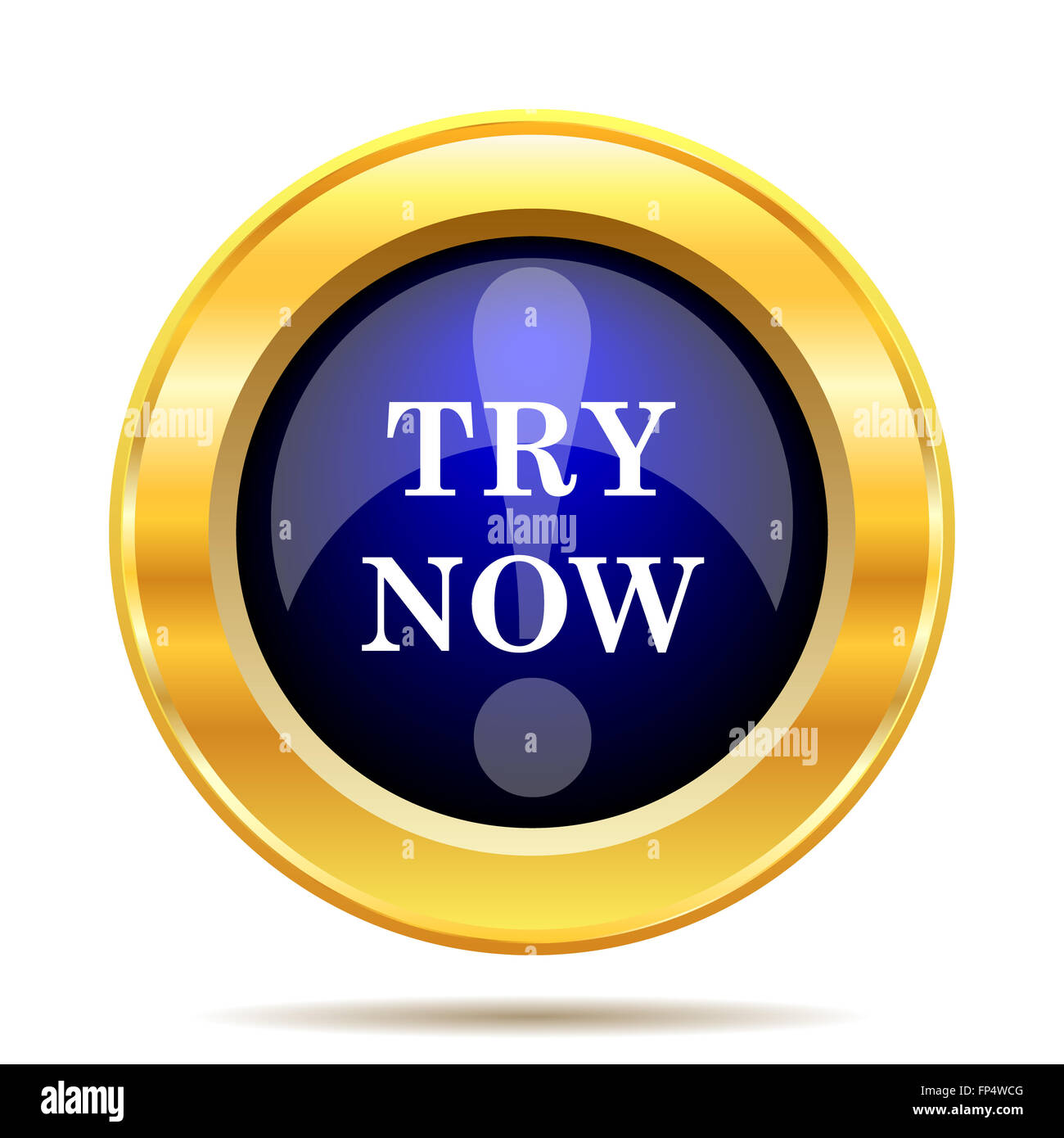 Try now icon. Internet button on white background Stock Photo - Alamy