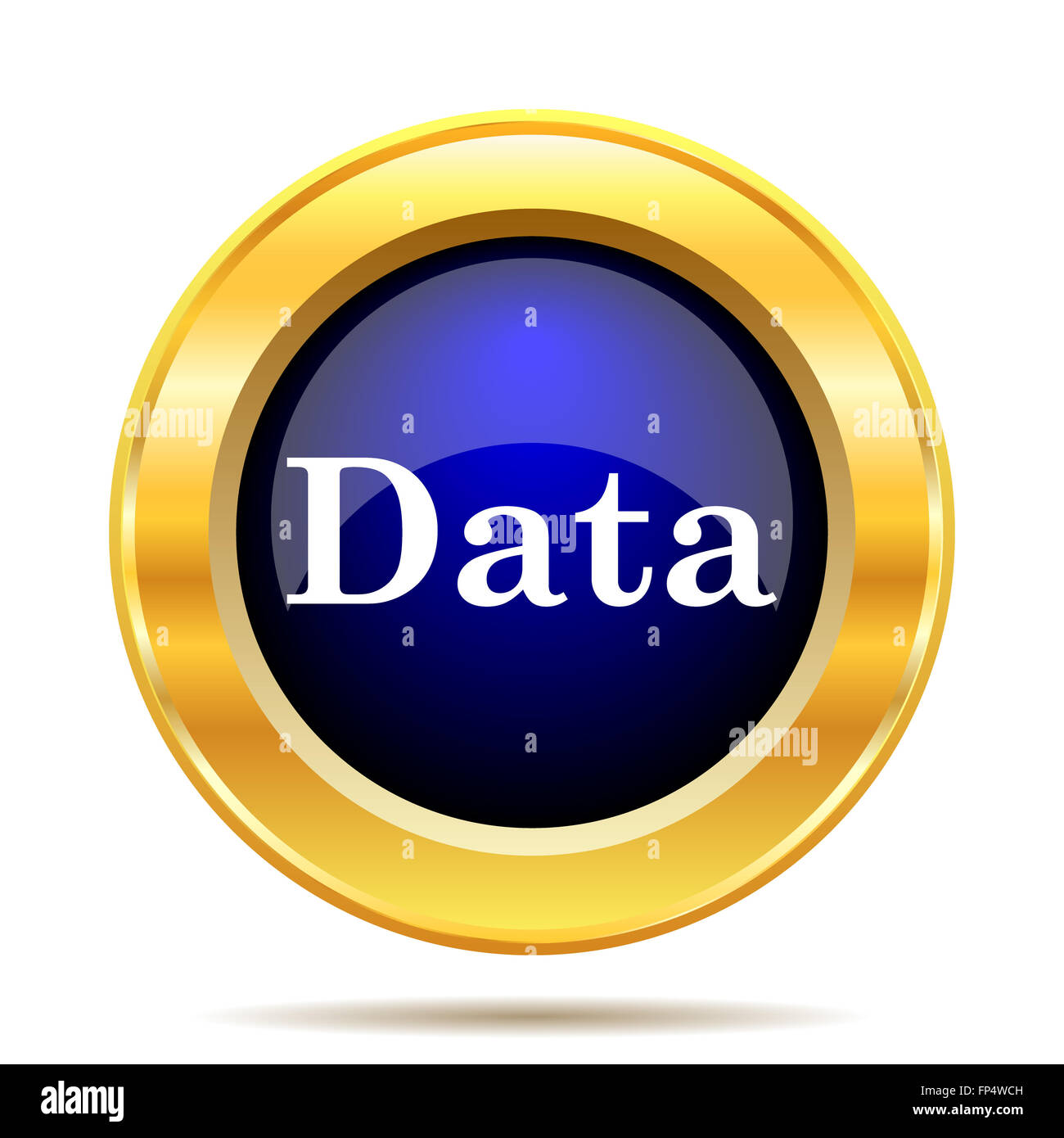 Data icon. Internet button on white background Stock Photo - Alamy