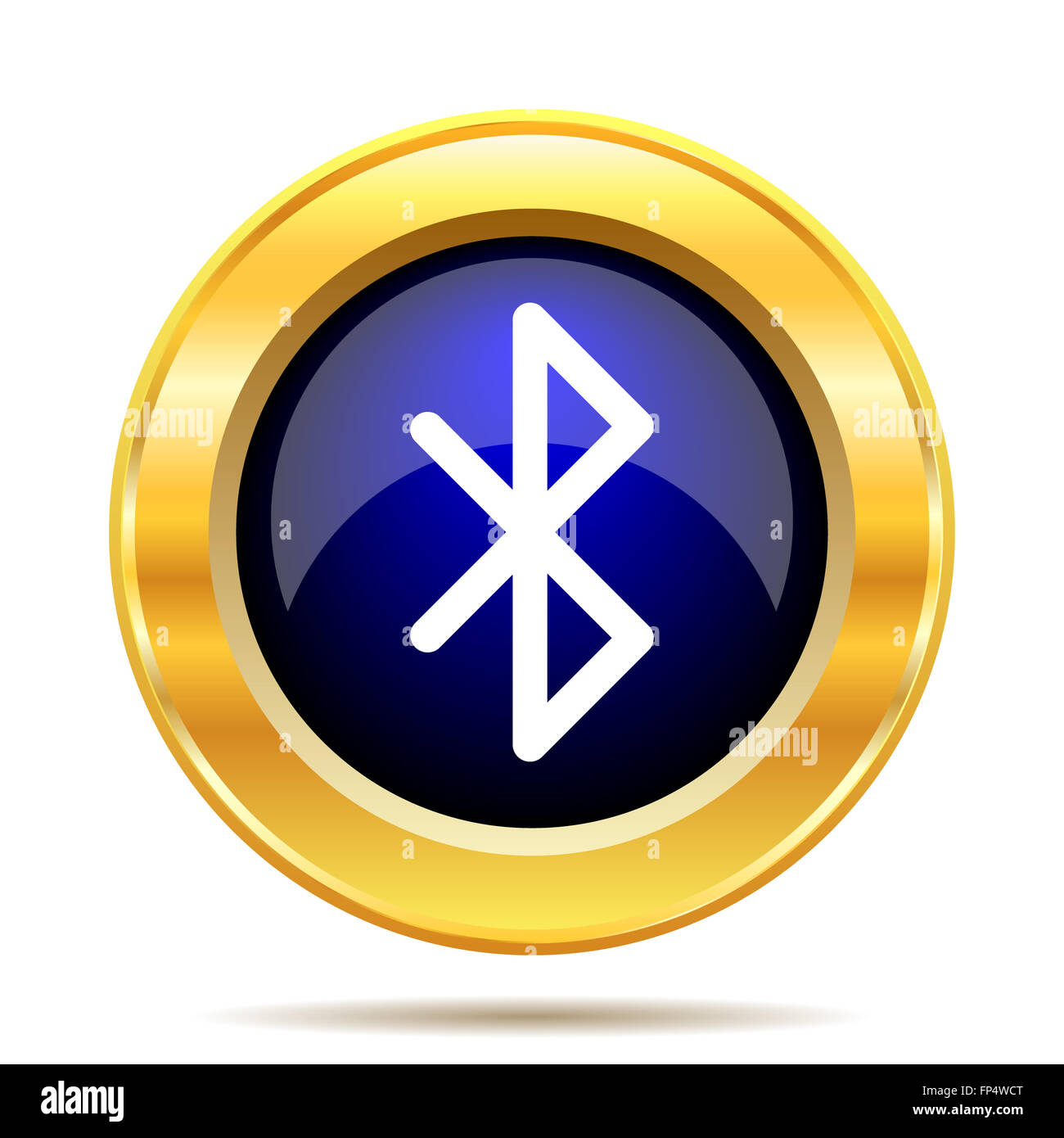 Bluetooth icon. Internet button on white background Stock Photo - Alamy