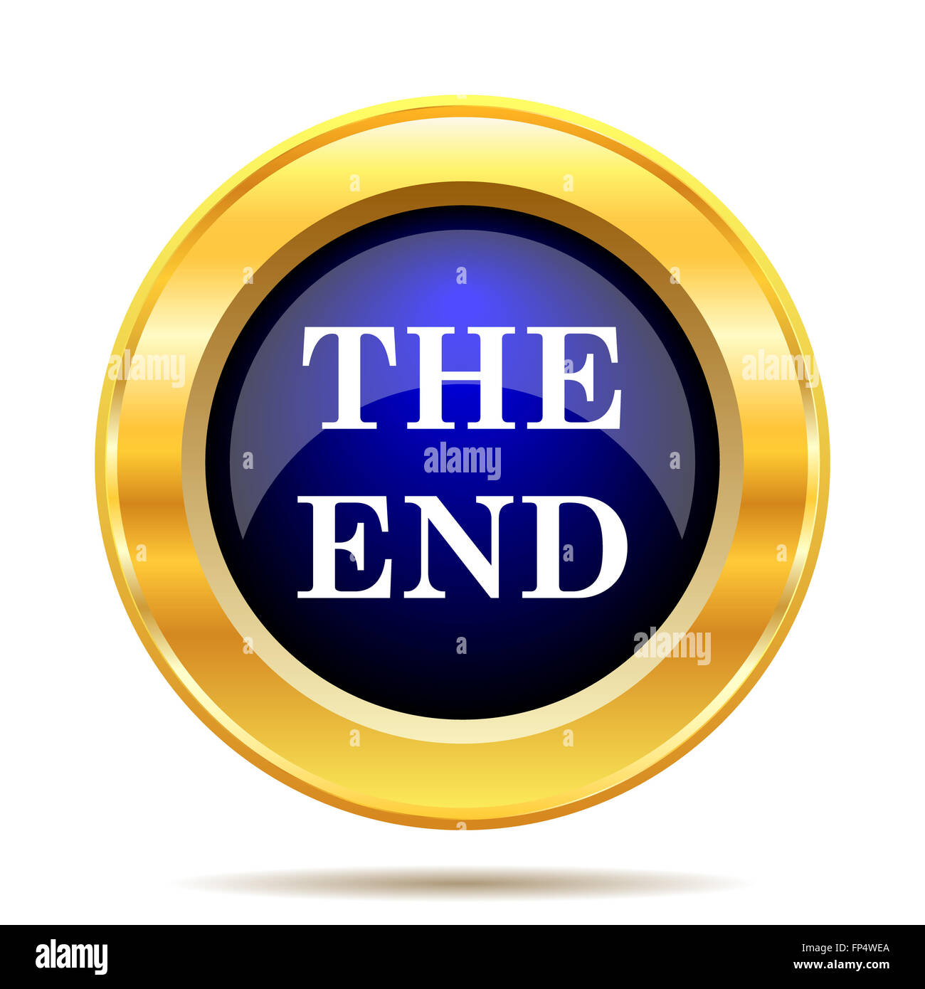 The End icon. Internet button on white background Stock Photo - Alamy