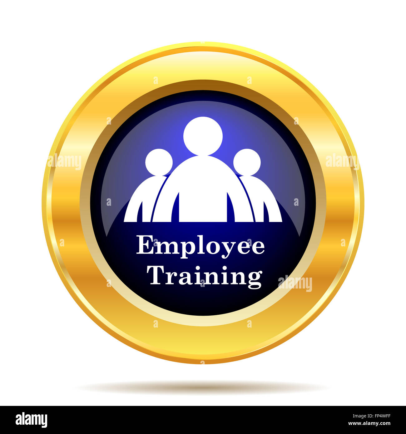 Employee training icon. Internet button on white background Stock Photo ...