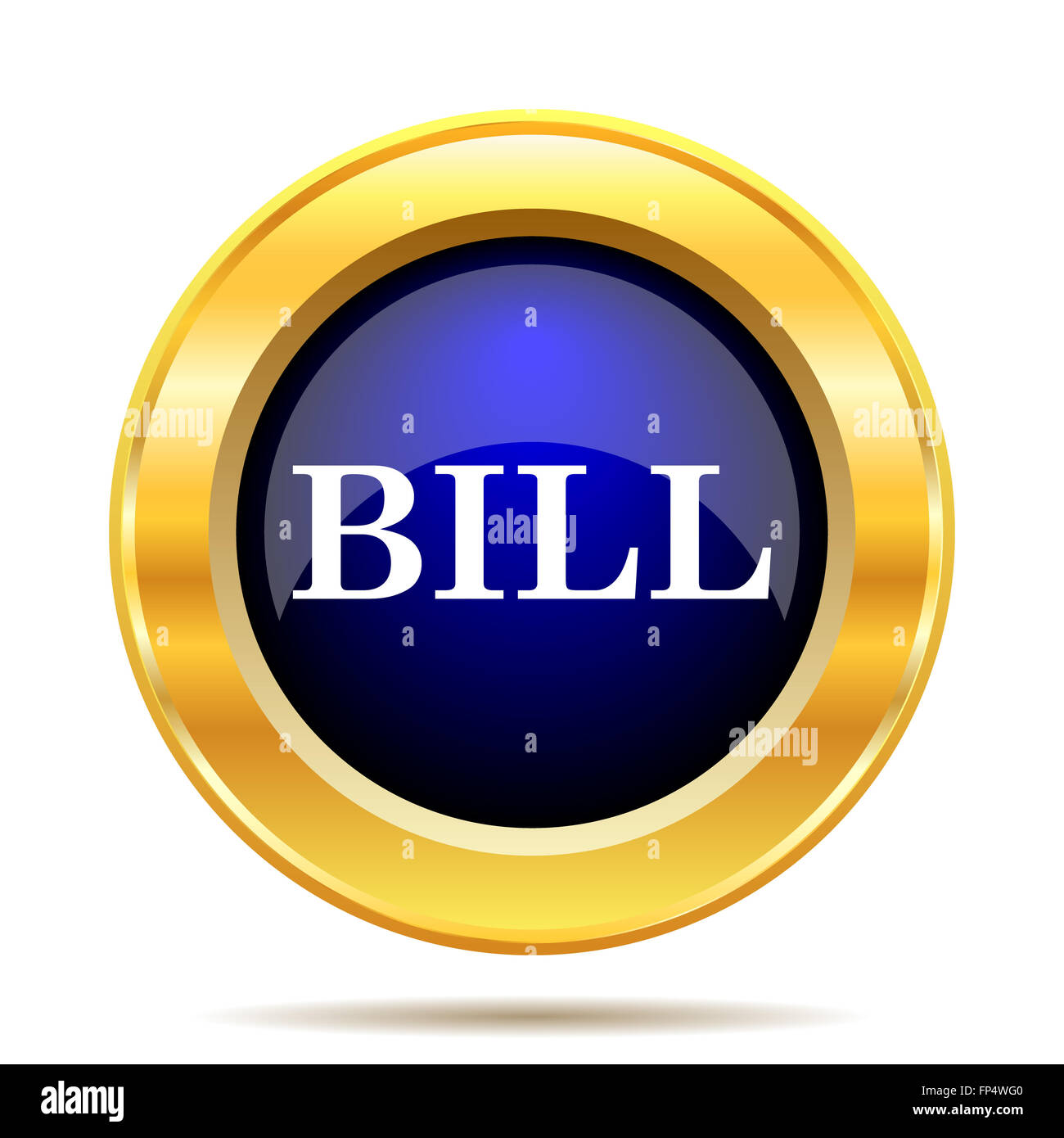 Bill icon. Internet button on white background Stock Photo - Alamy