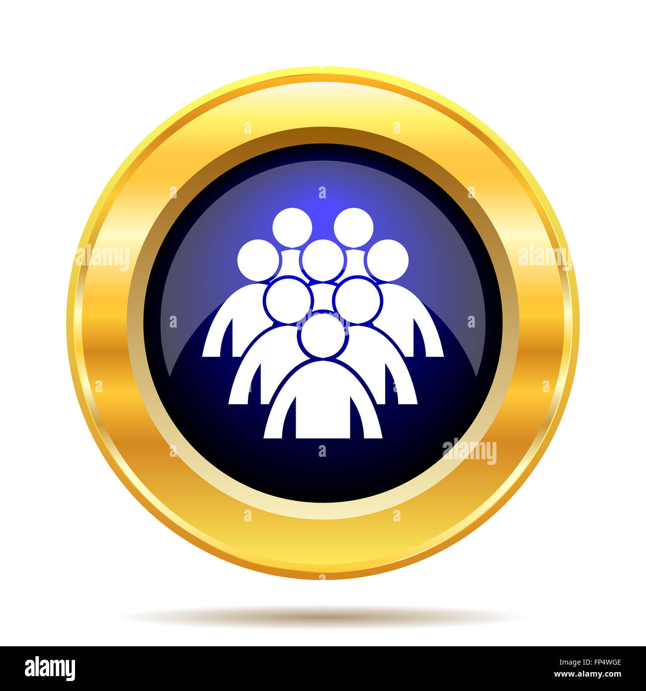 Group of people icon. Internet button on white background Stock Photo ...