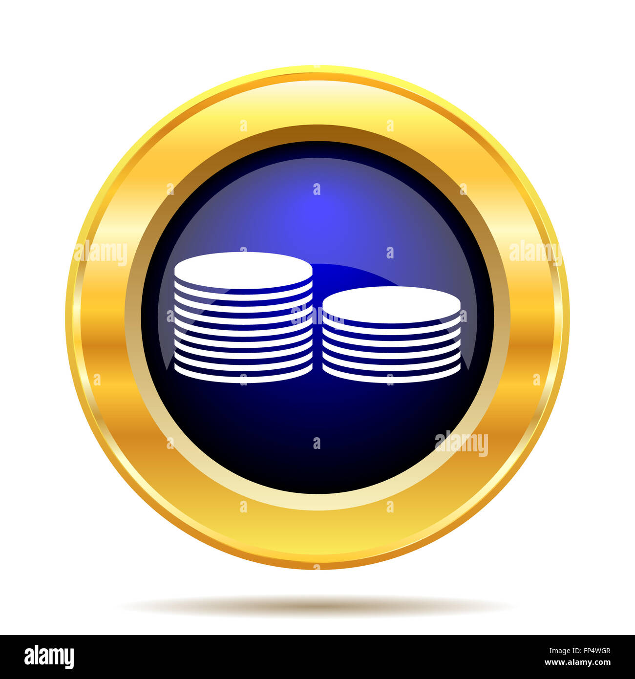 Coins.Money icon. Internet button on white background Stock Photo - Alamy