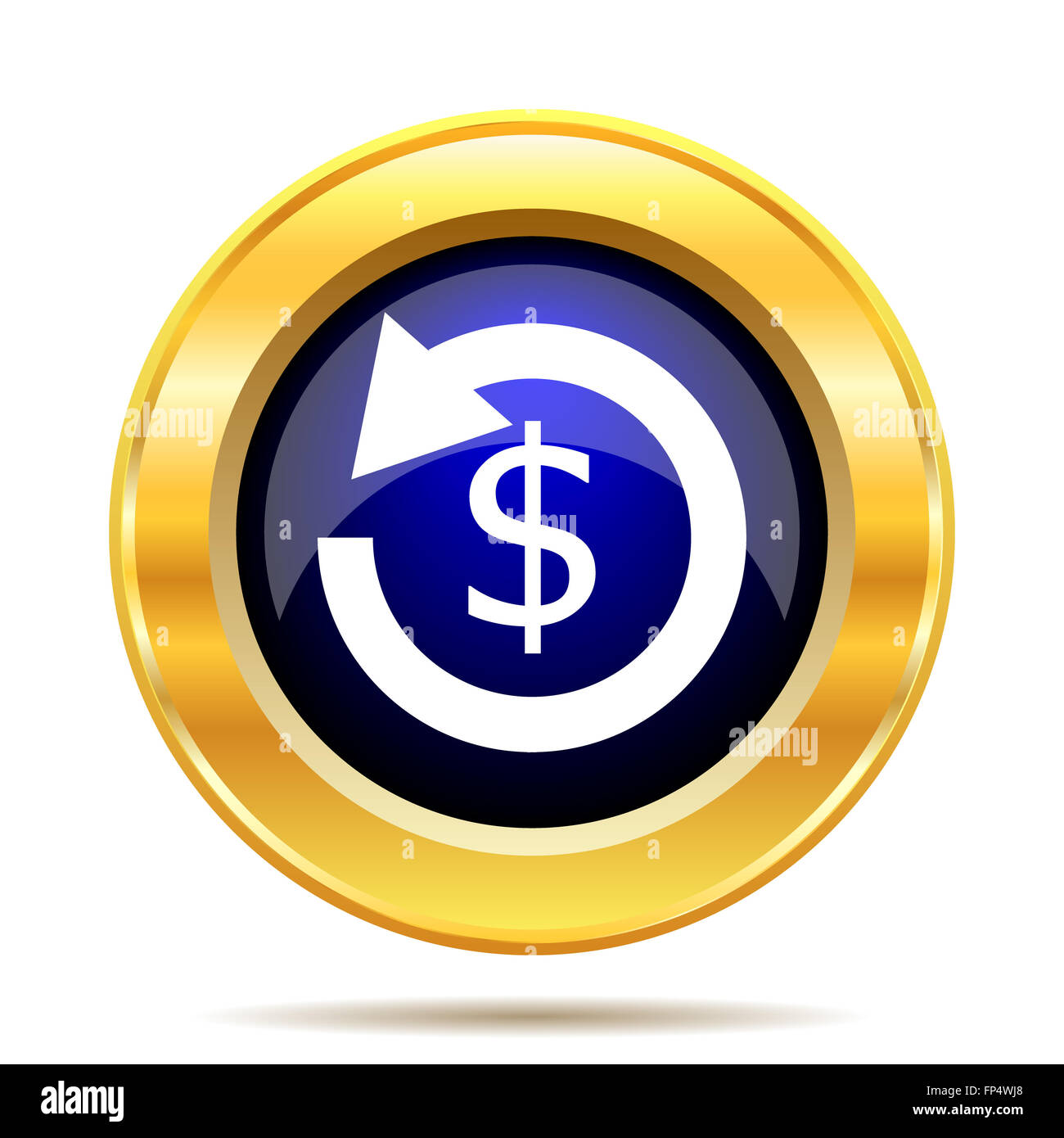 Refund icon. Internet button on white background Stock Photo - Alamy
