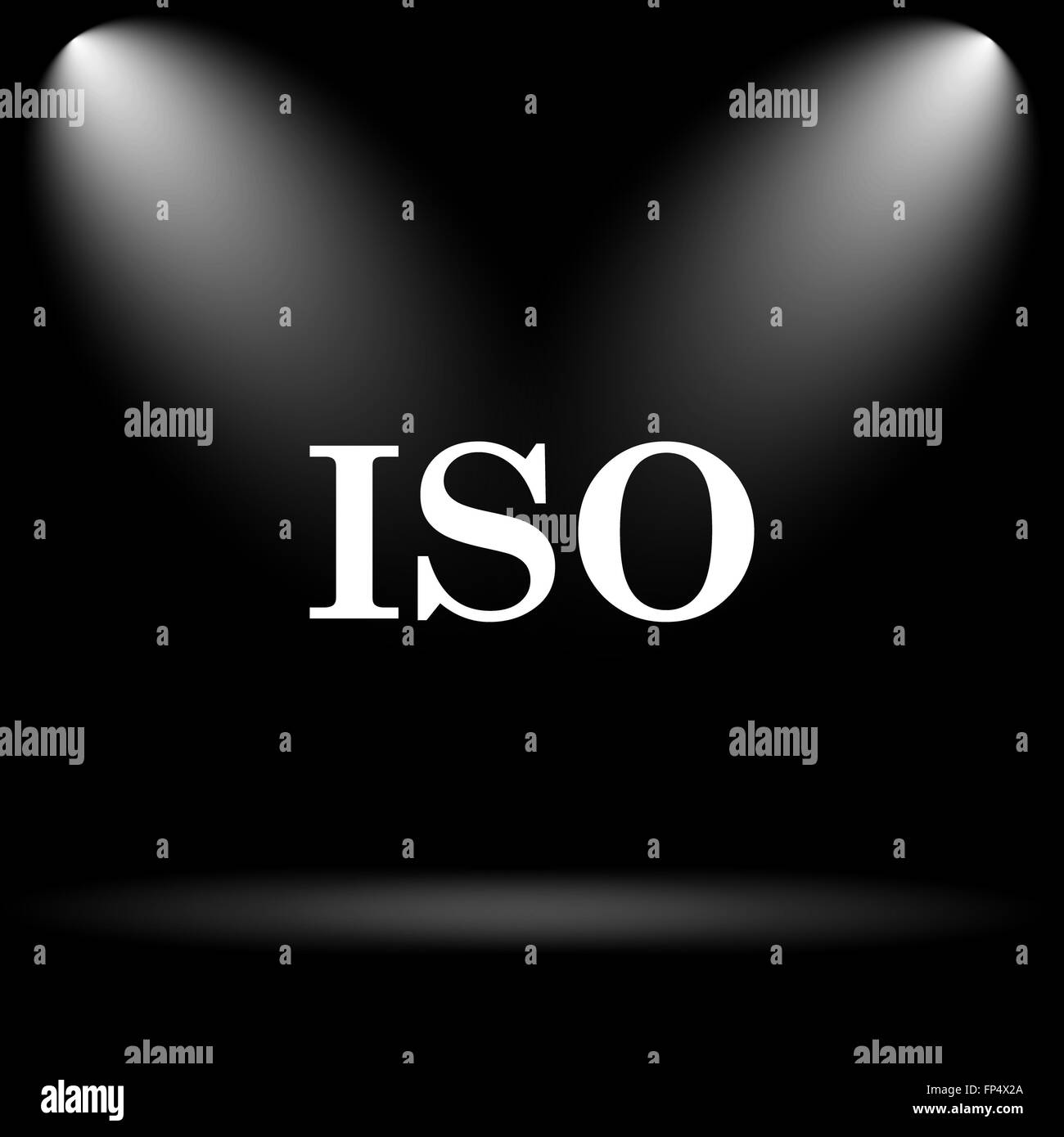 ISO icon. Internet button on black background Stock Photo - Alamy