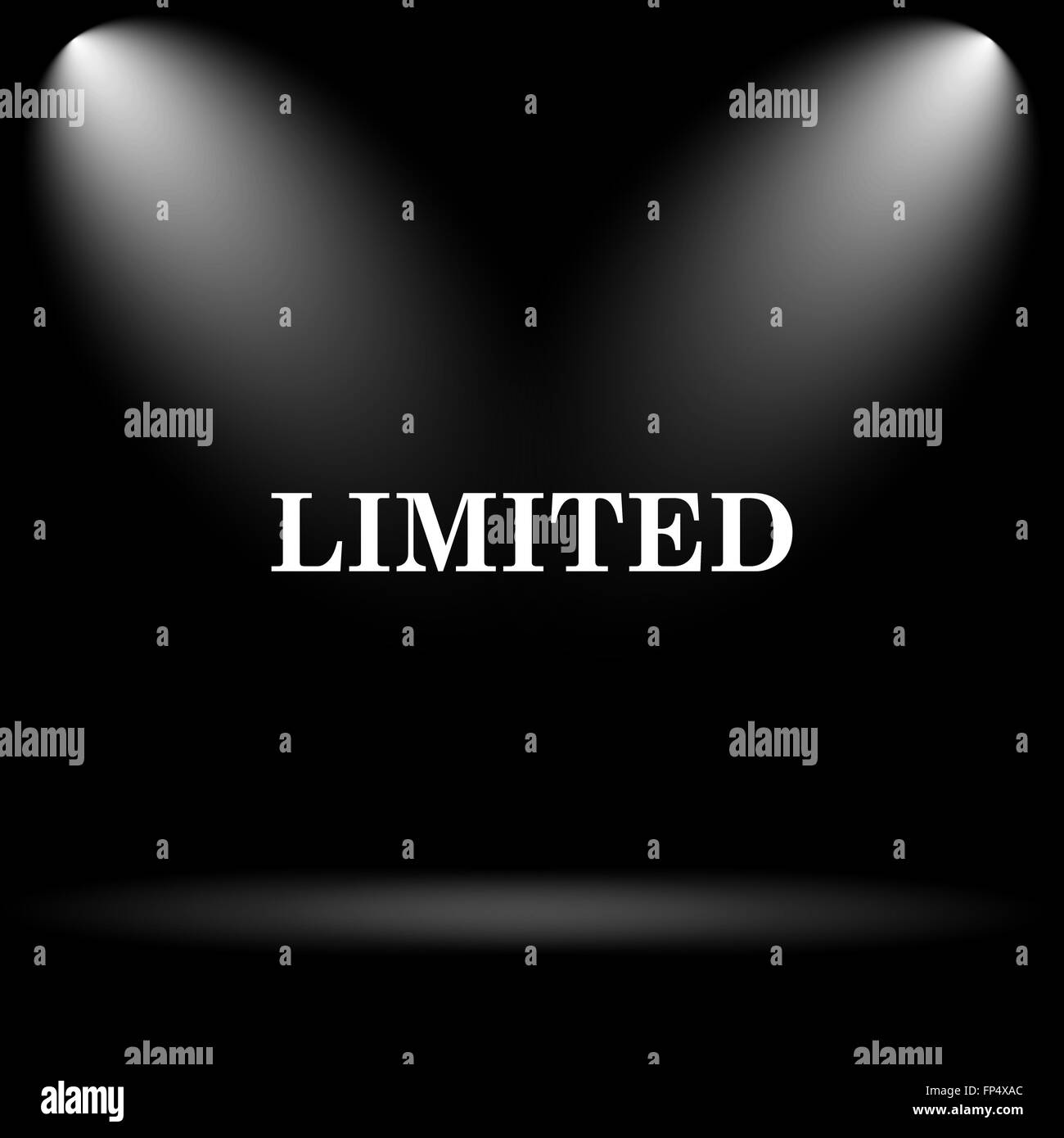 Limited icon. Internet button on black background Stock Photo - Alamy