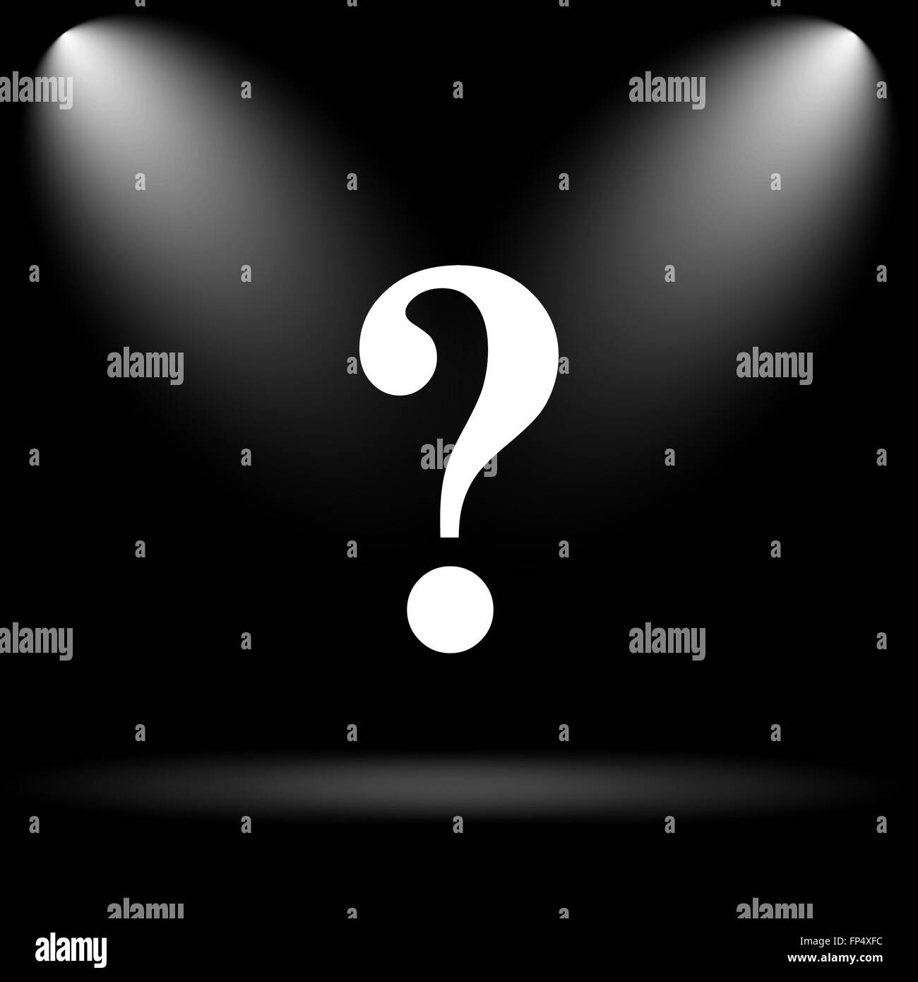 Question mark icon. Internet button on black background Stock Photo - Alamy