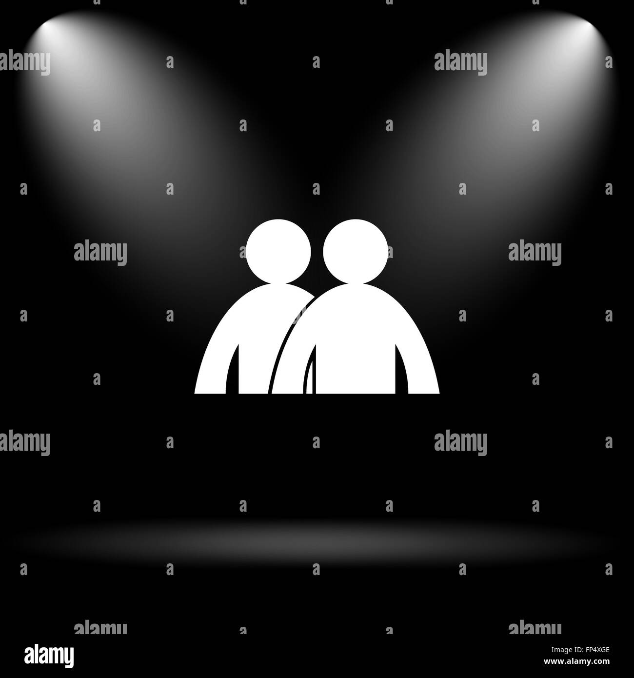 Forum icon. Internet button on black background Stock Photo - Alamy