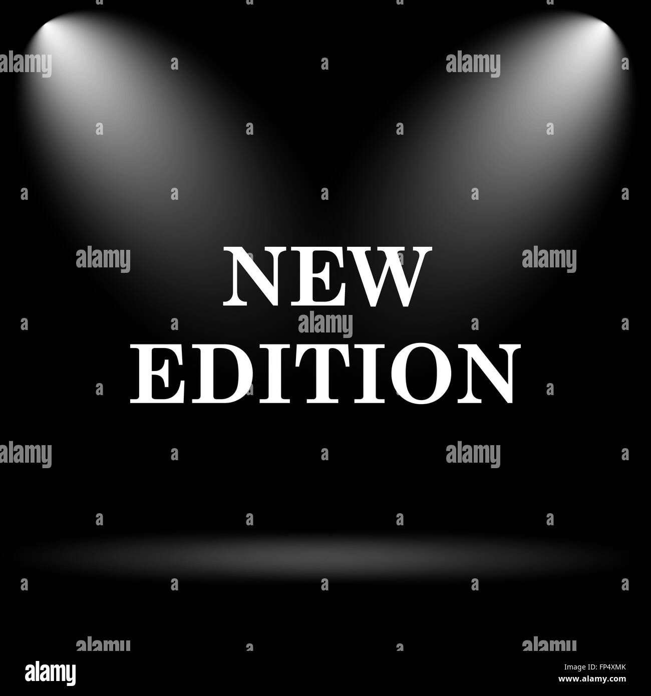 New edition icon. Internet button on black background Stock Photo - Alamy