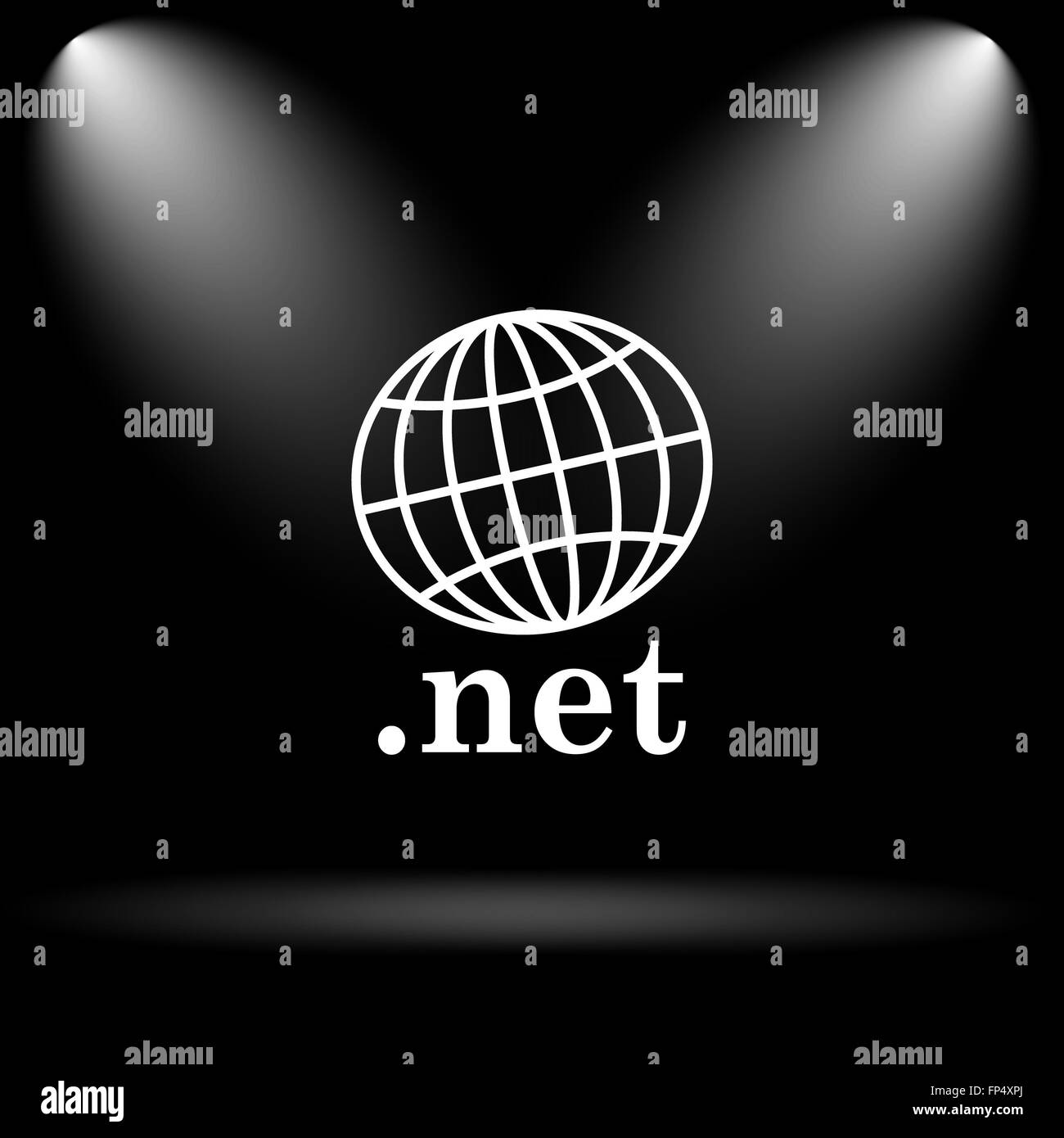 .net icon. Internet button on black background Stock Photo - Alamy