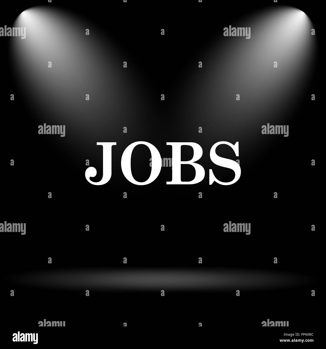 Jobs icon. Internet button on black background Stock Photo - Alamy