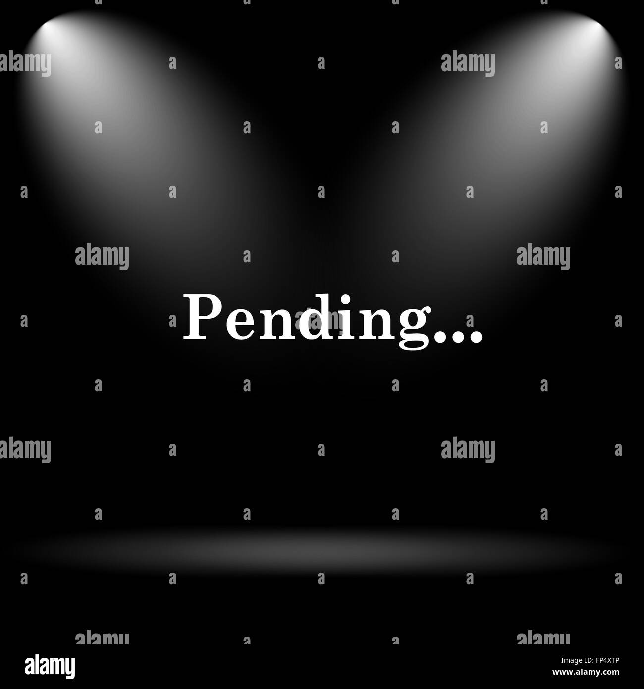 Pending icon. Internet button on black background Stock Photo - Alamy