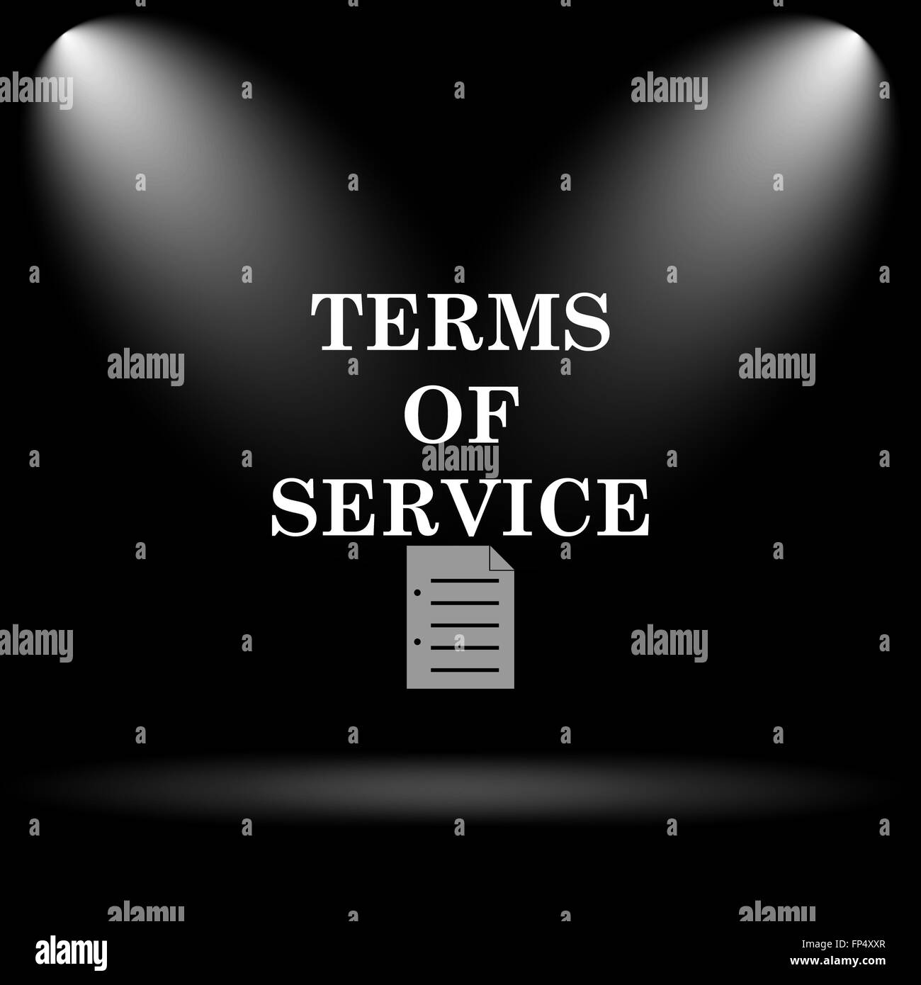 Terms of service icon. Internet button on black background Stock Photo ...
