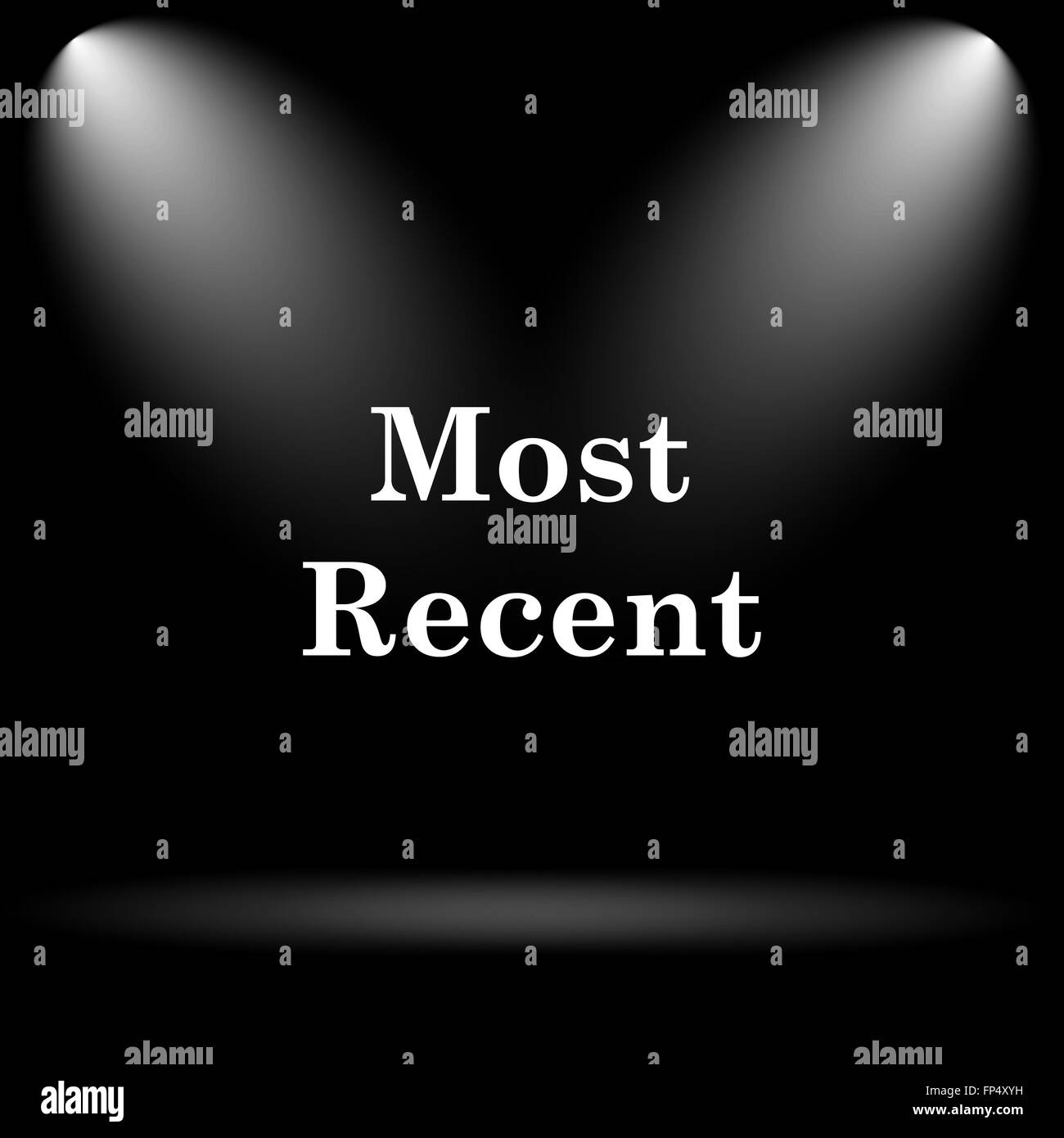 Most recent icon. Internet button on black background Stock Photo - Alamy