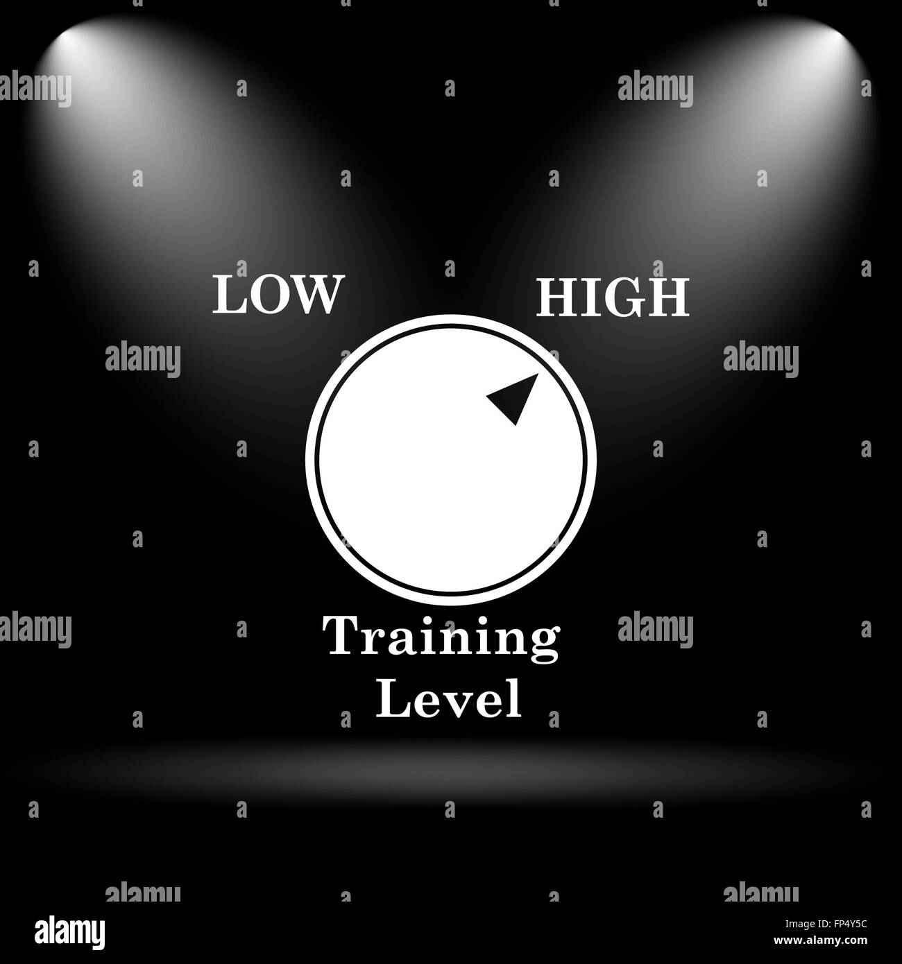 Training level icon. Internet button on black background Stock Photo ...