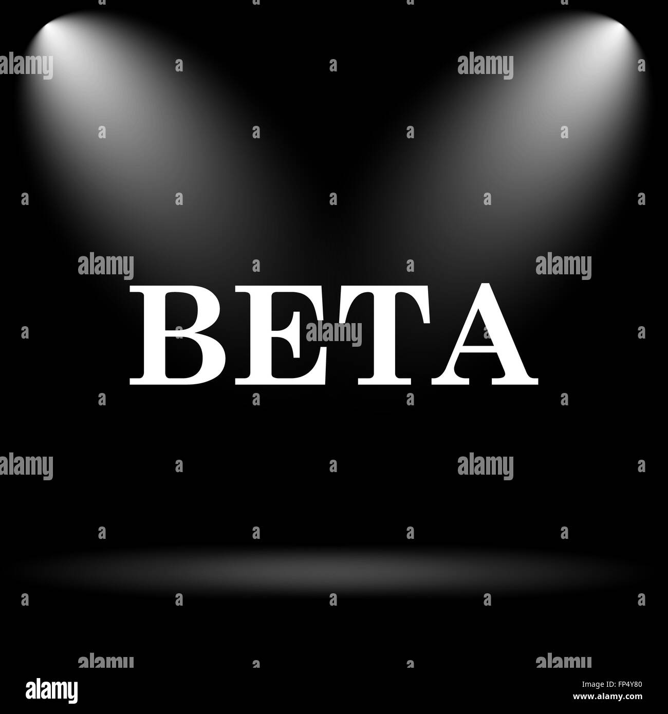 Beta icon. Internet button on black background Stock Photo - Alamy