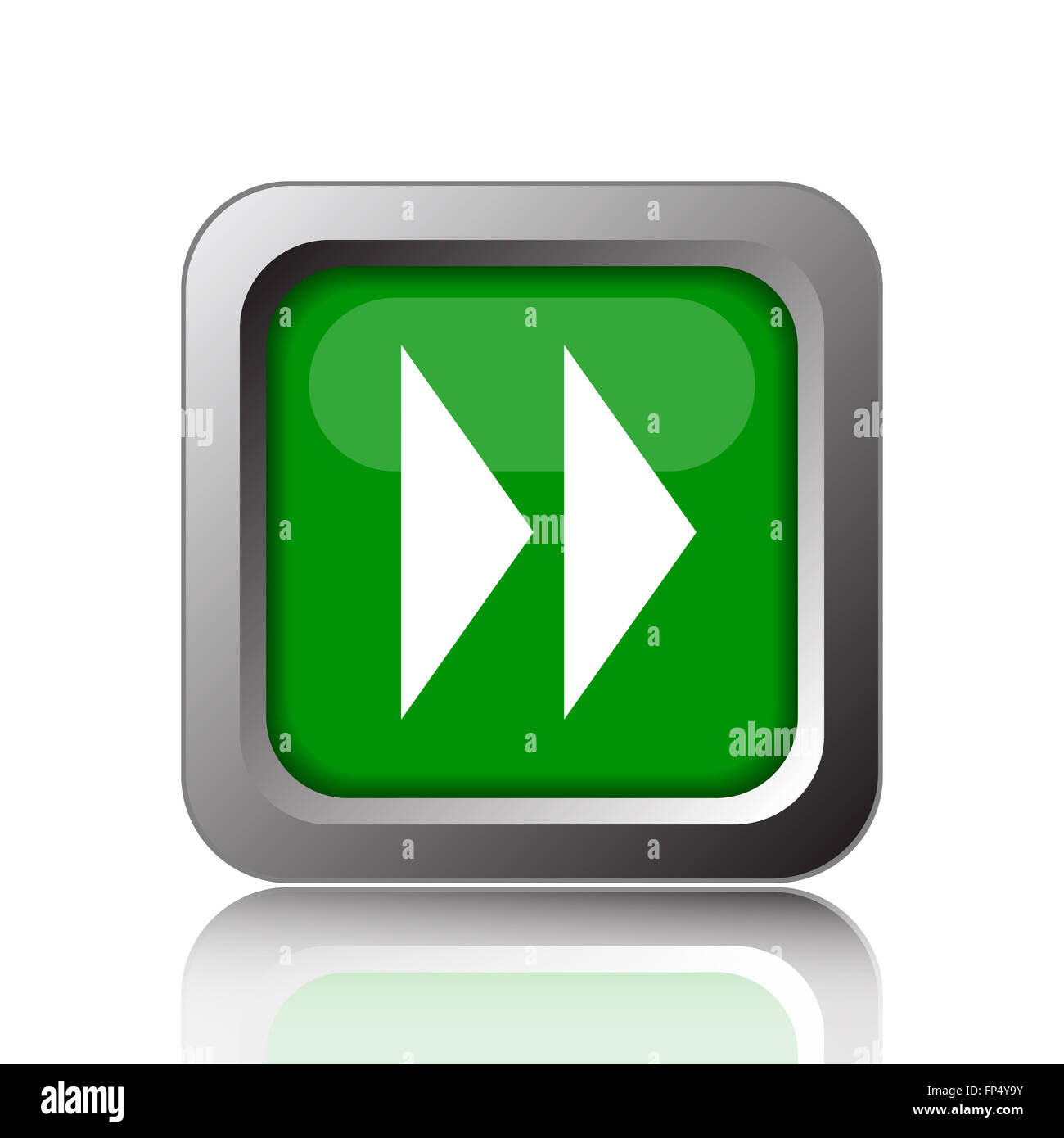 Fast forward sign icon. Internet button on black background Stock Photo ...