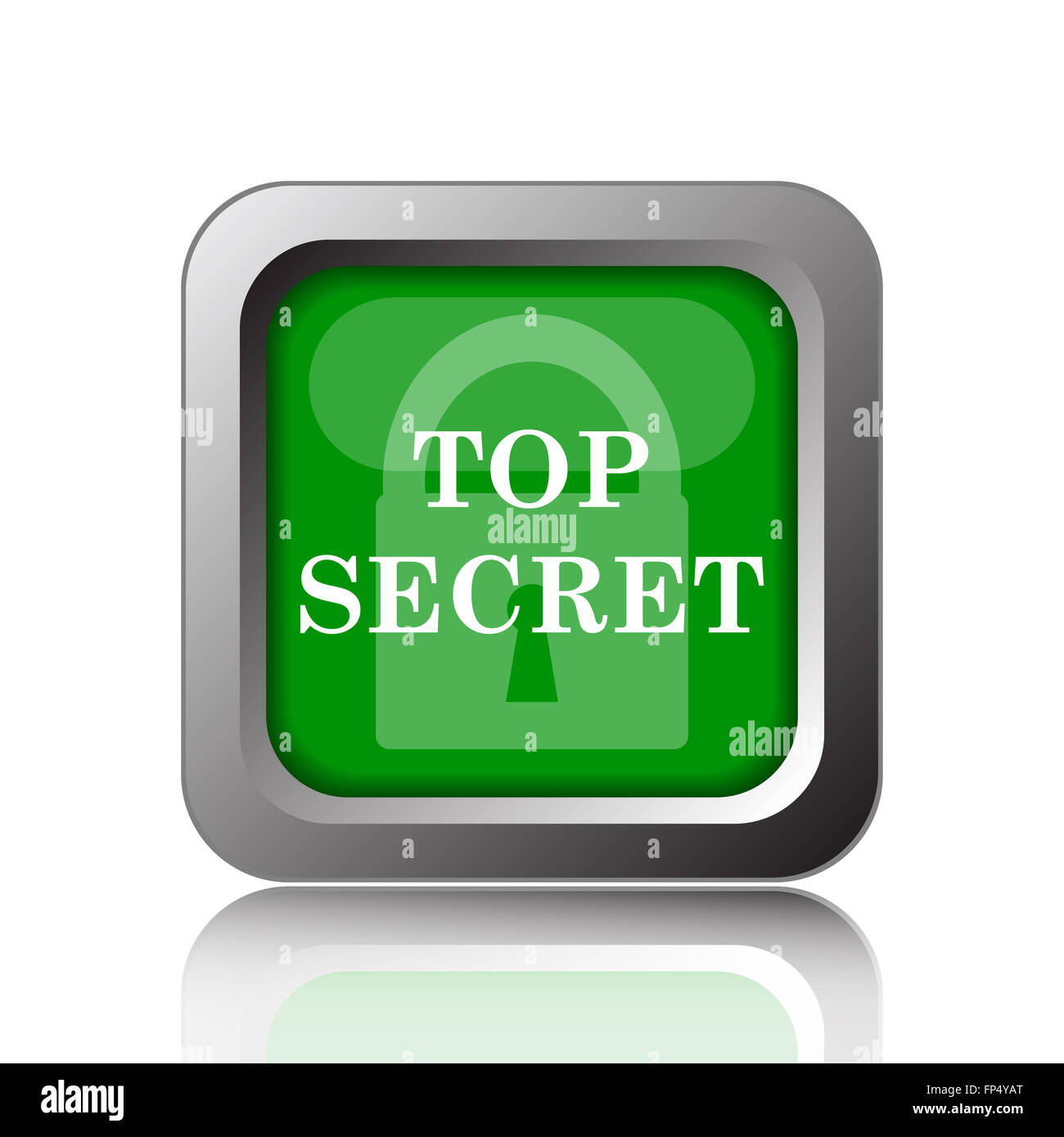 Top secret icon. Internet button on black background Stock Photo - Alamy