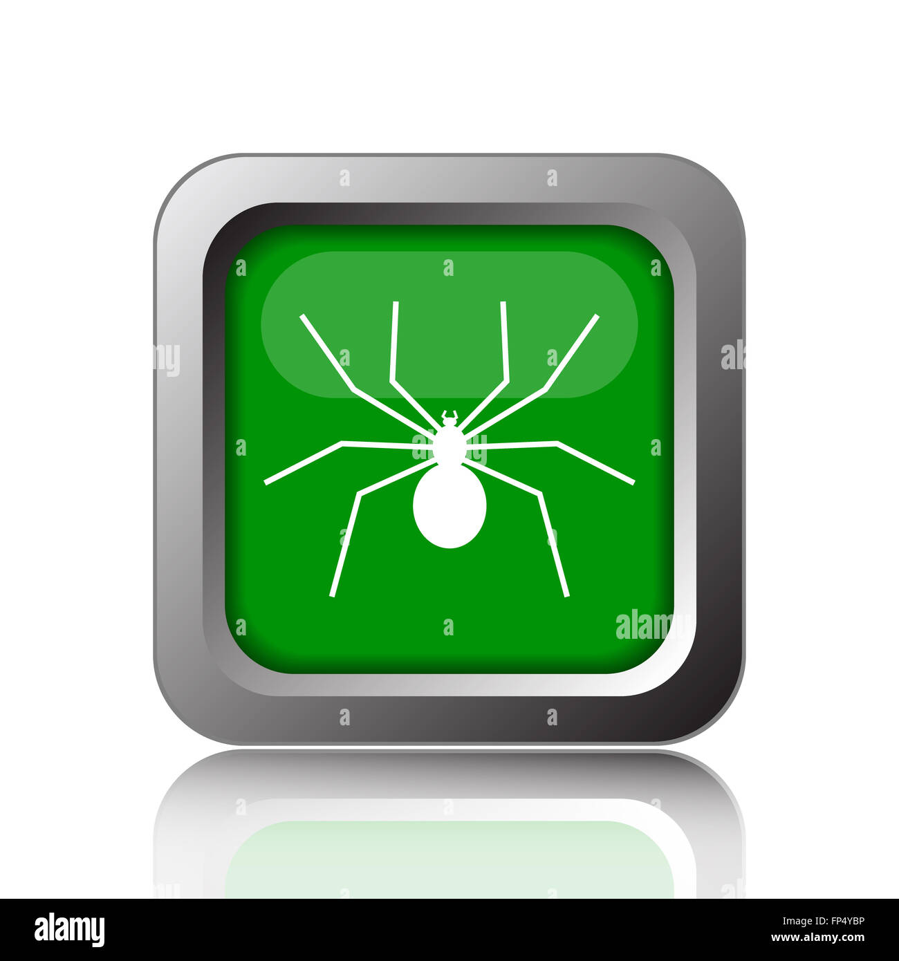 Spider icon. Internet button on black background Stock Photo - Alamy