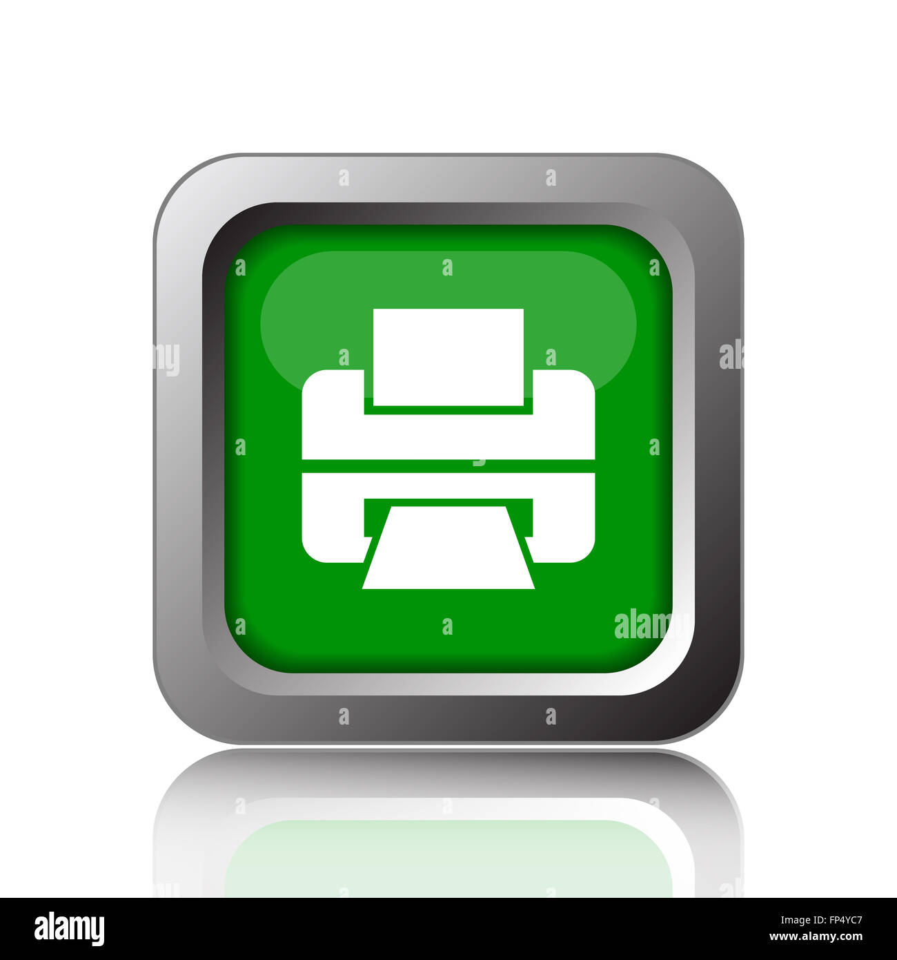 Printer icon. Internet button on black background Stock Photo - Alamy
