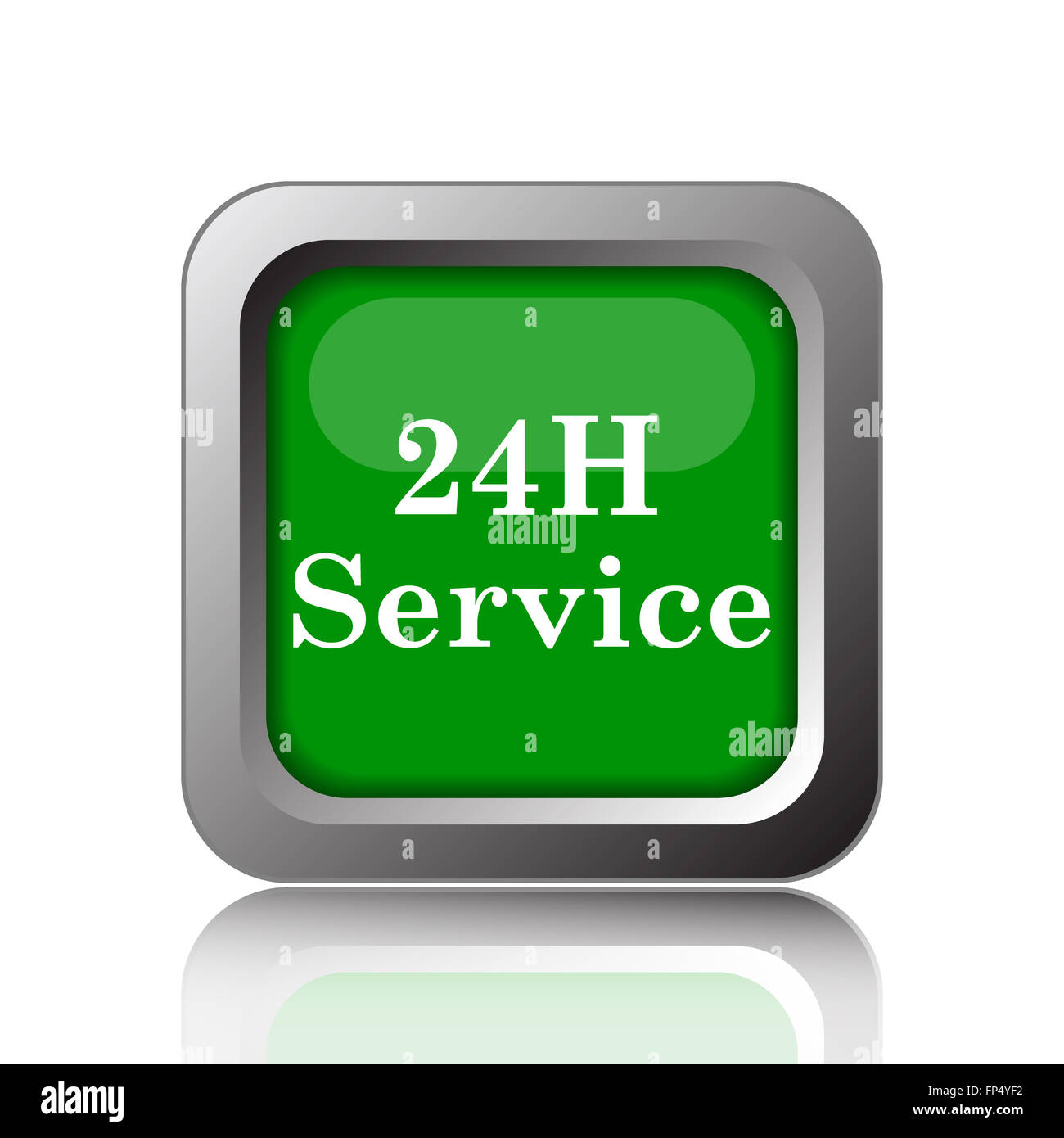 24H Service icon. Internet button on black background Stock Photo - Alamy