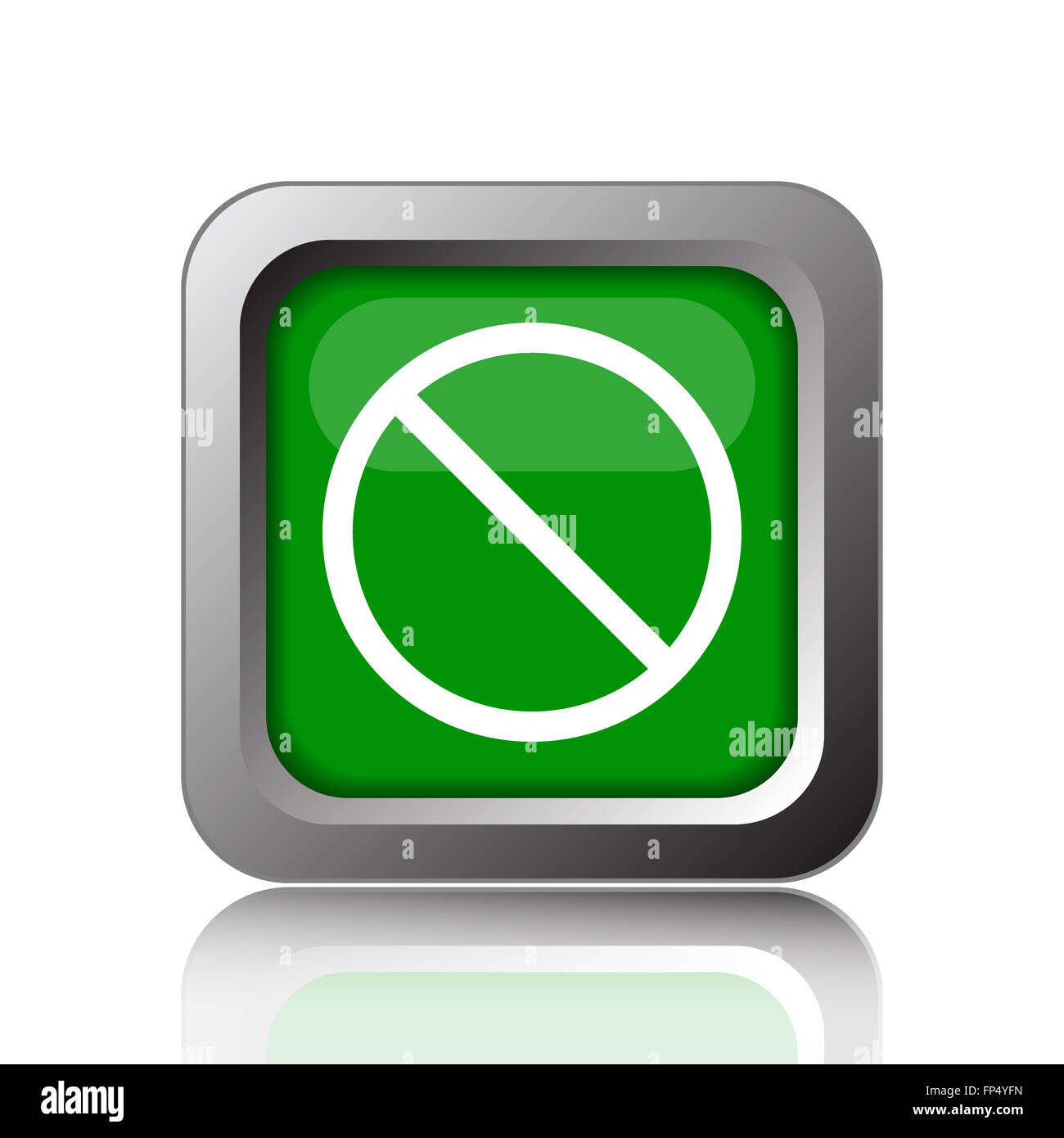 Forbidden icon. Internet button on black background Stock Photo - Alamy