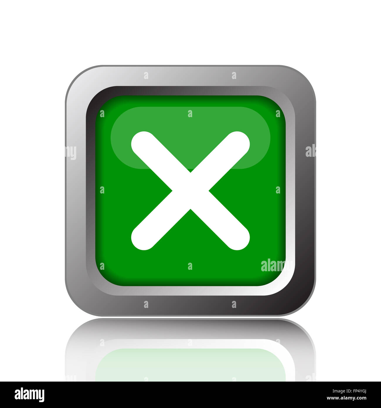 X close icon. Internet button on black background Stock Photo - Alamy